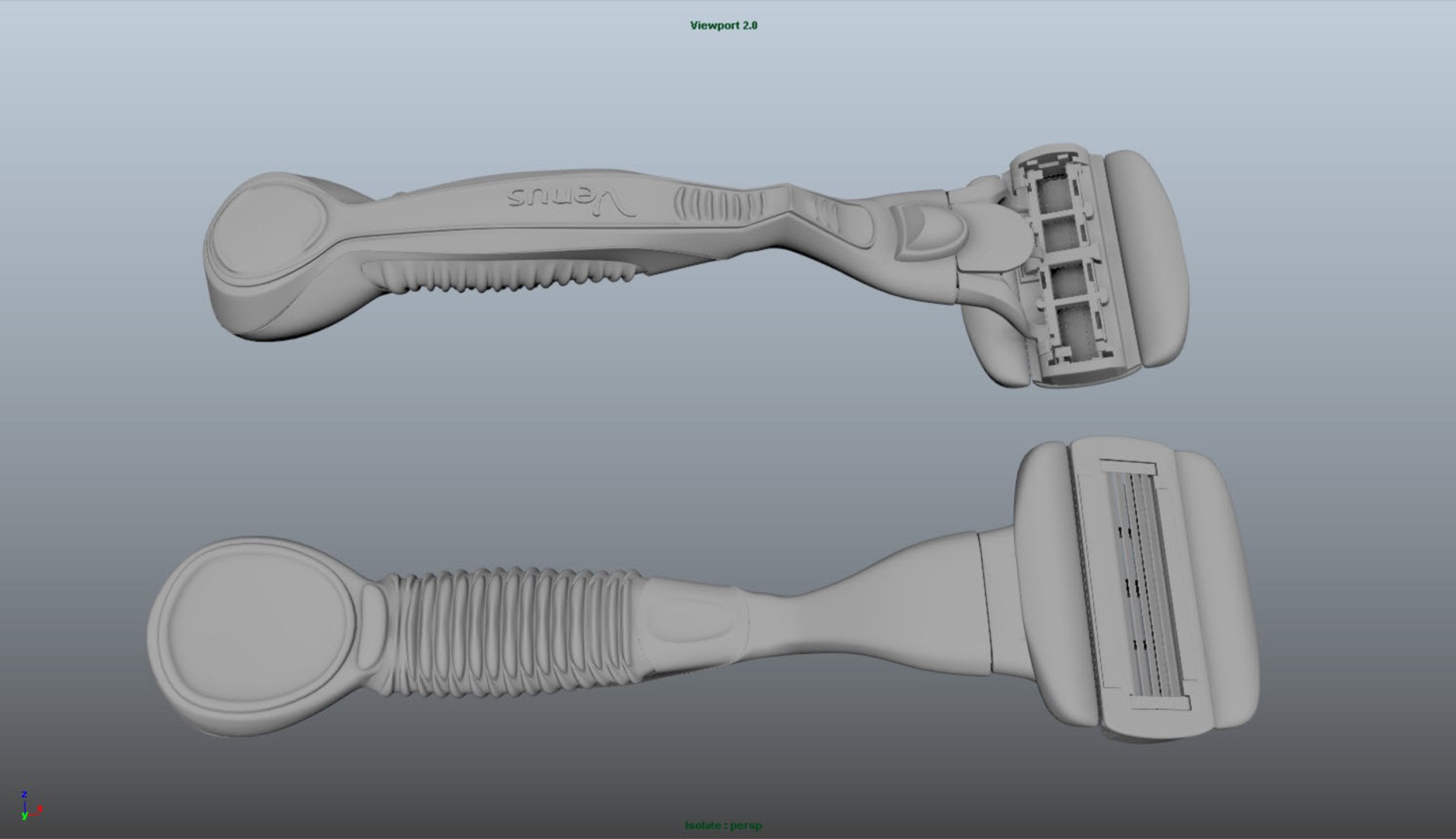 venus razor packaging 3d model