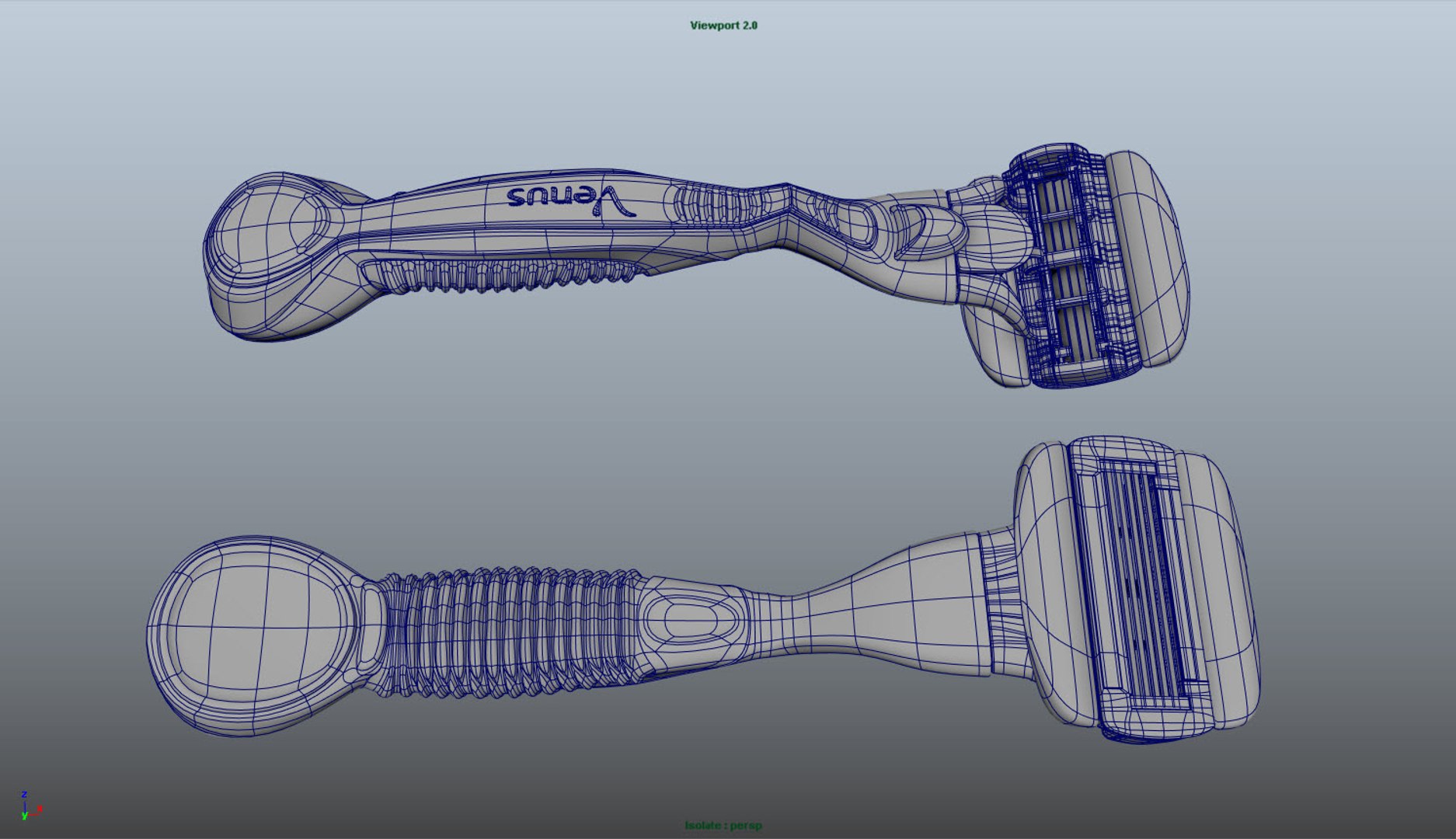 venus razor packaging 3d model
