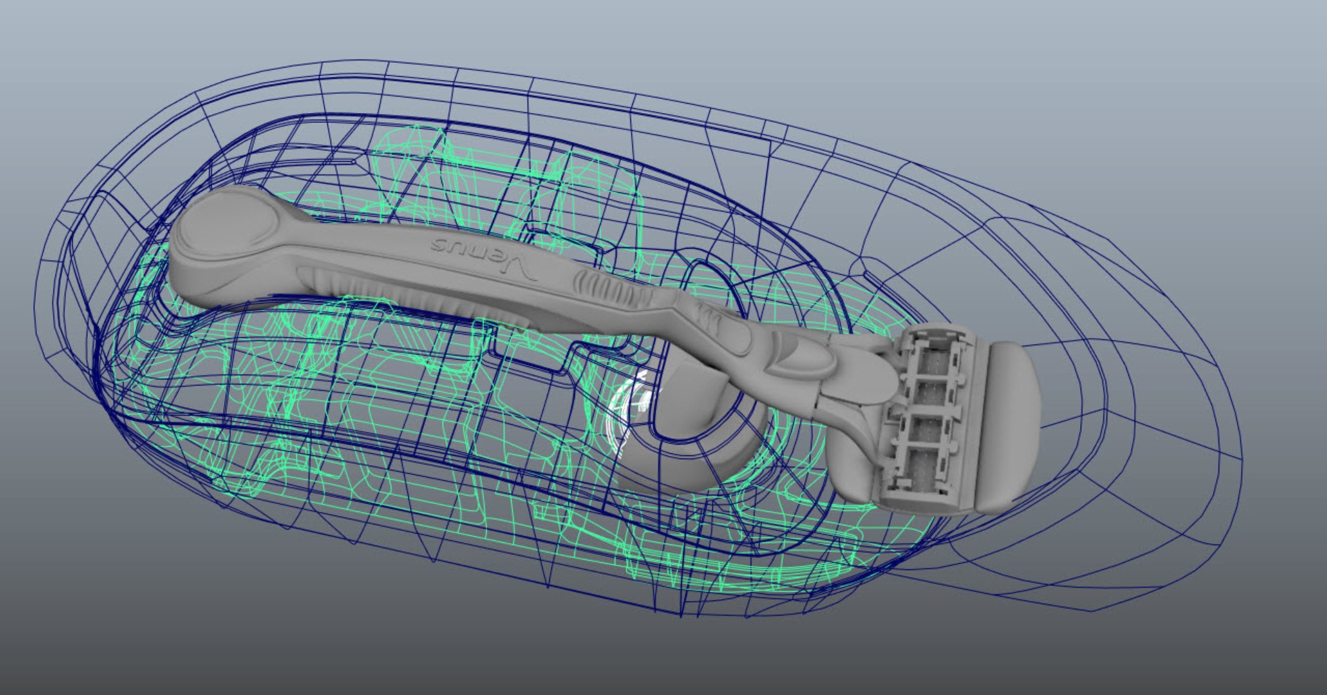venus razor packaging 3d model