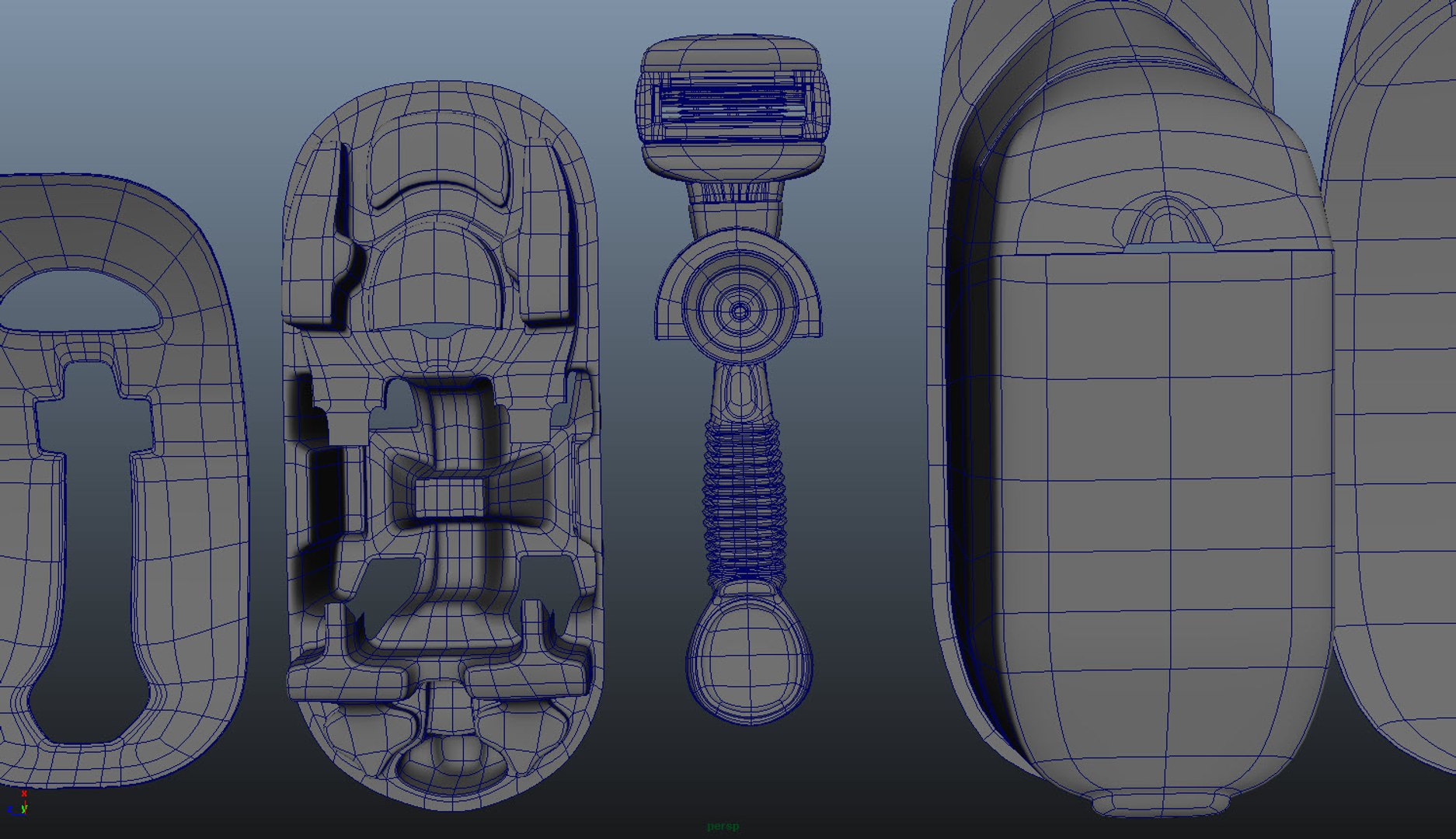 venus razor packaging 3d model