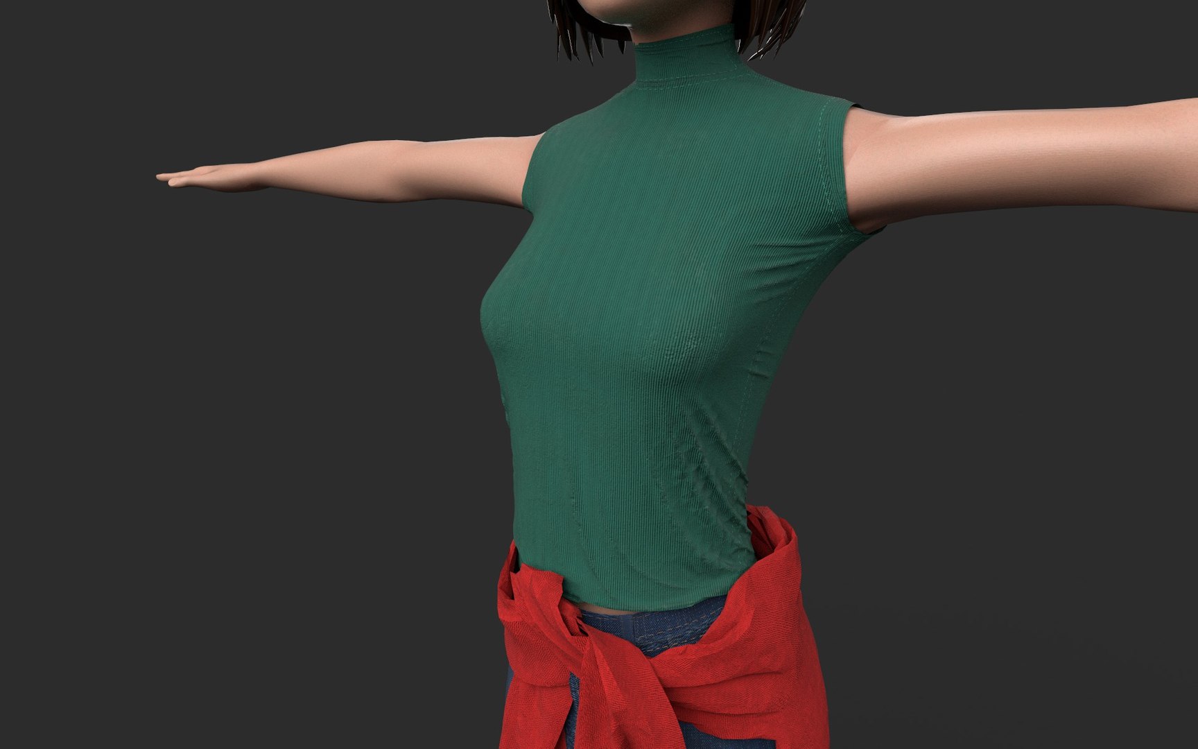 3D stylized modern look female character model - TurboSquid 1531517