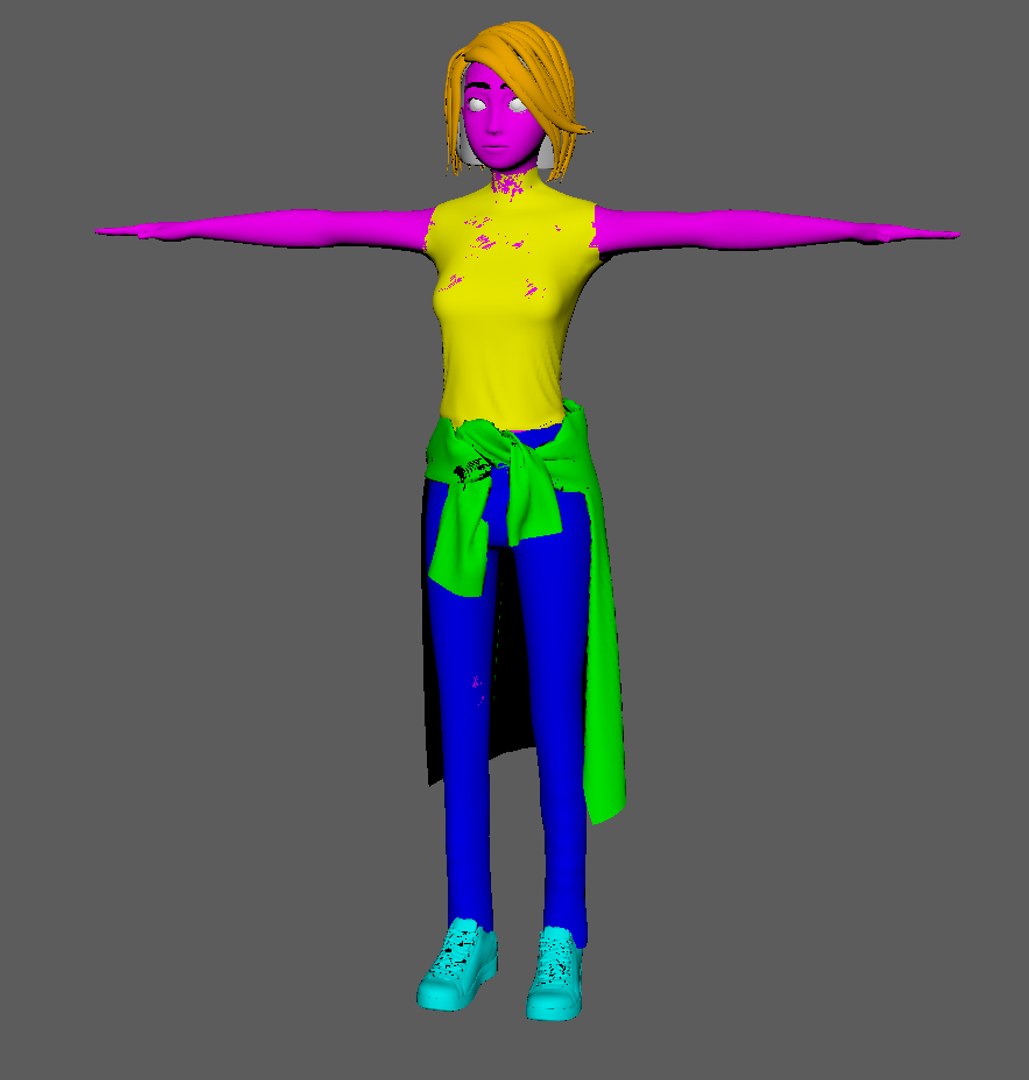 3D stylized modern look female character model - TurboSquid 1531517
