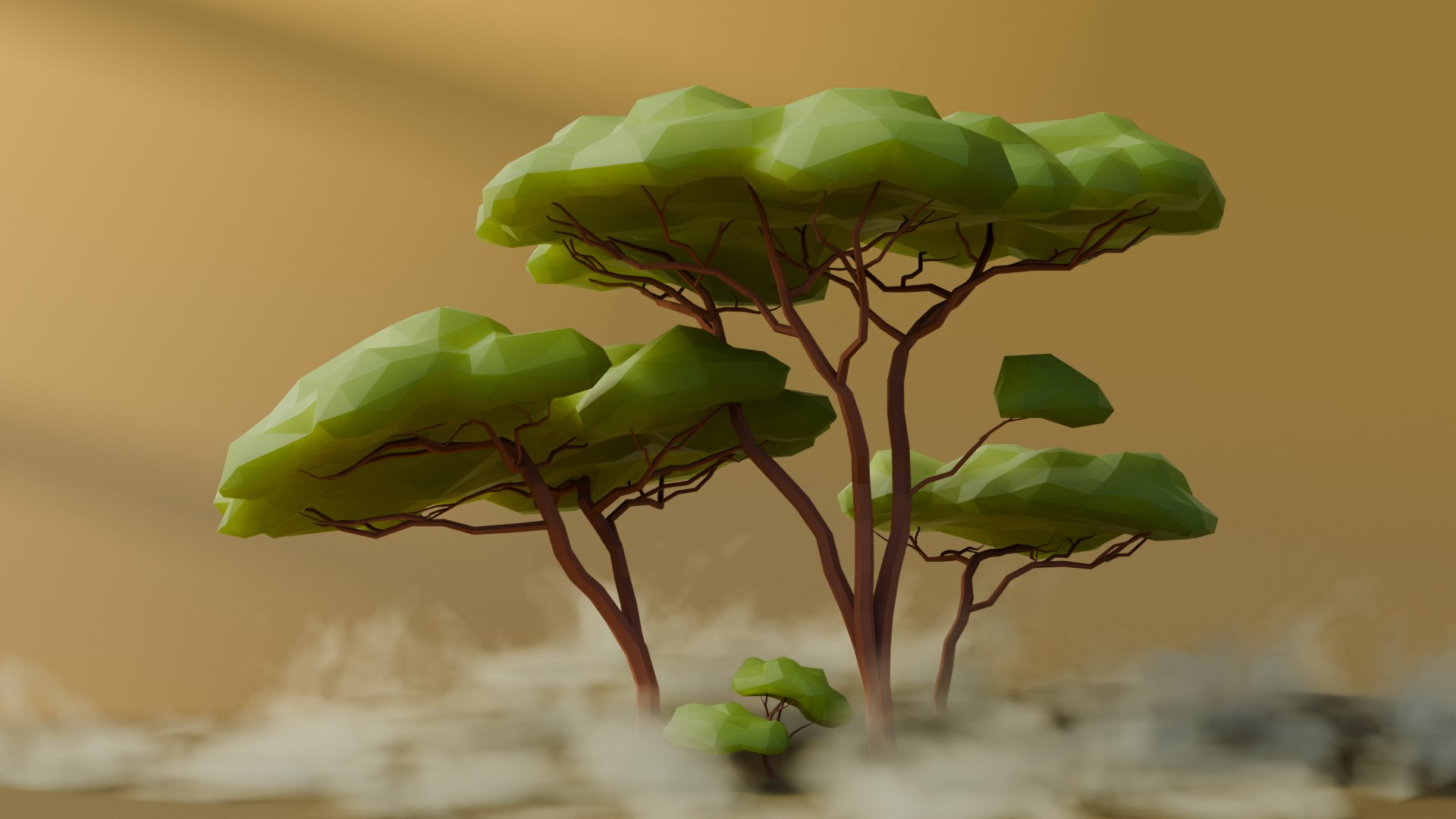 3D Low Poly Savanna Trees Model - TurboSquid 2393254