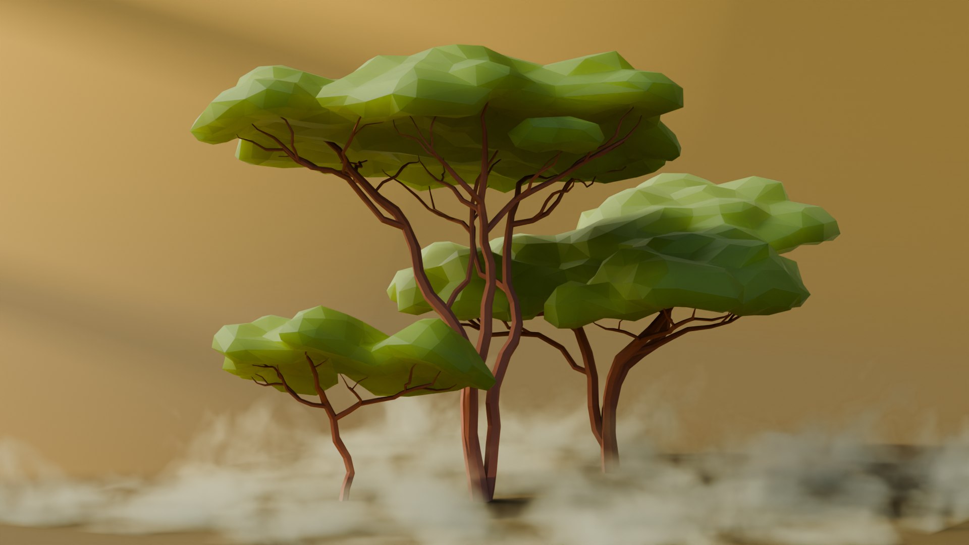 3D Low Poly Savanna Trees Model - TurboSquid 2393254