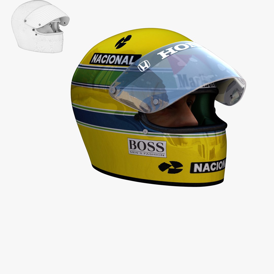 Ayrton Senna Helmet 3D - TurboSquid 1349370