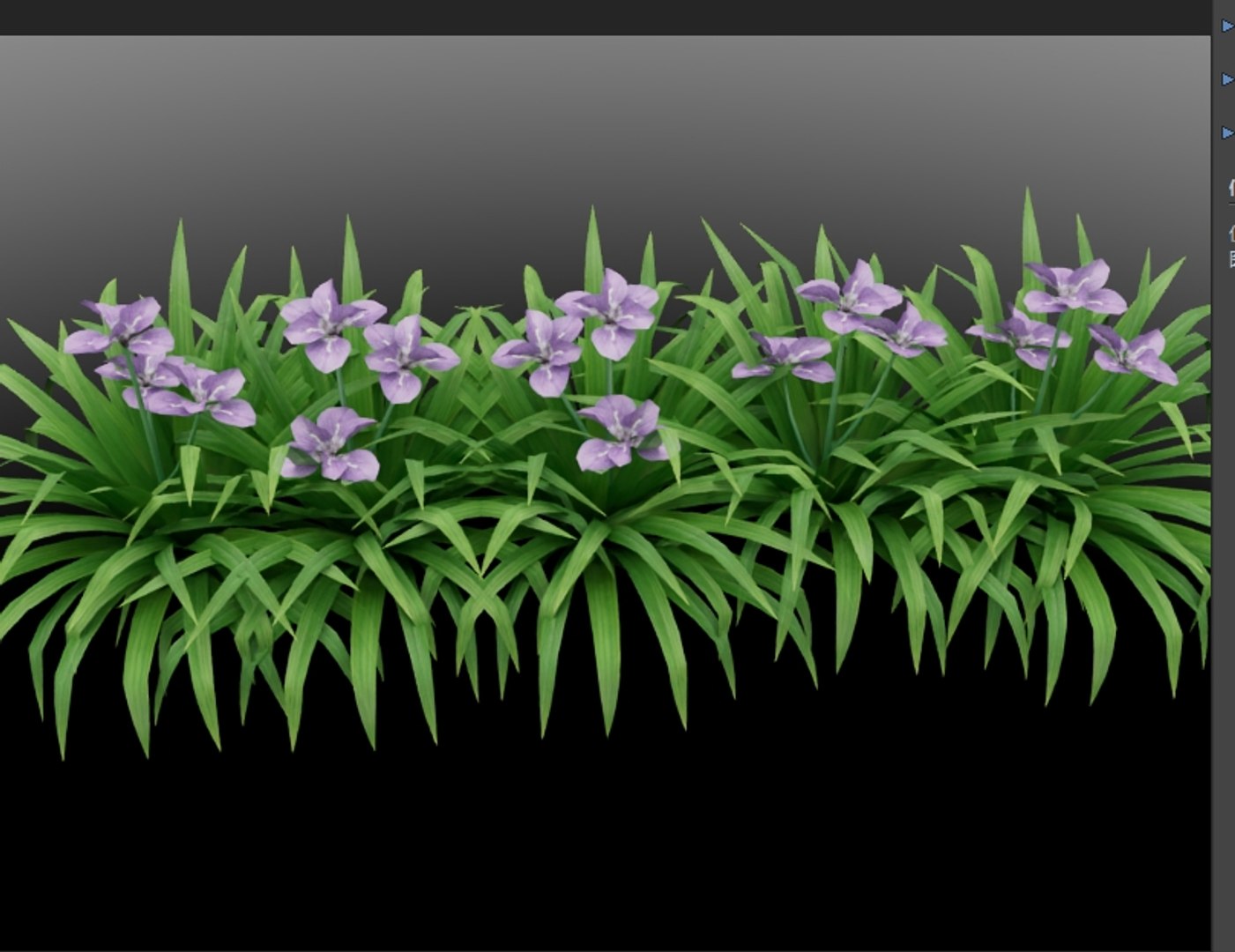 3D Ornamental Plant Model With Small Purple Flowers - TurboSquid 2379262