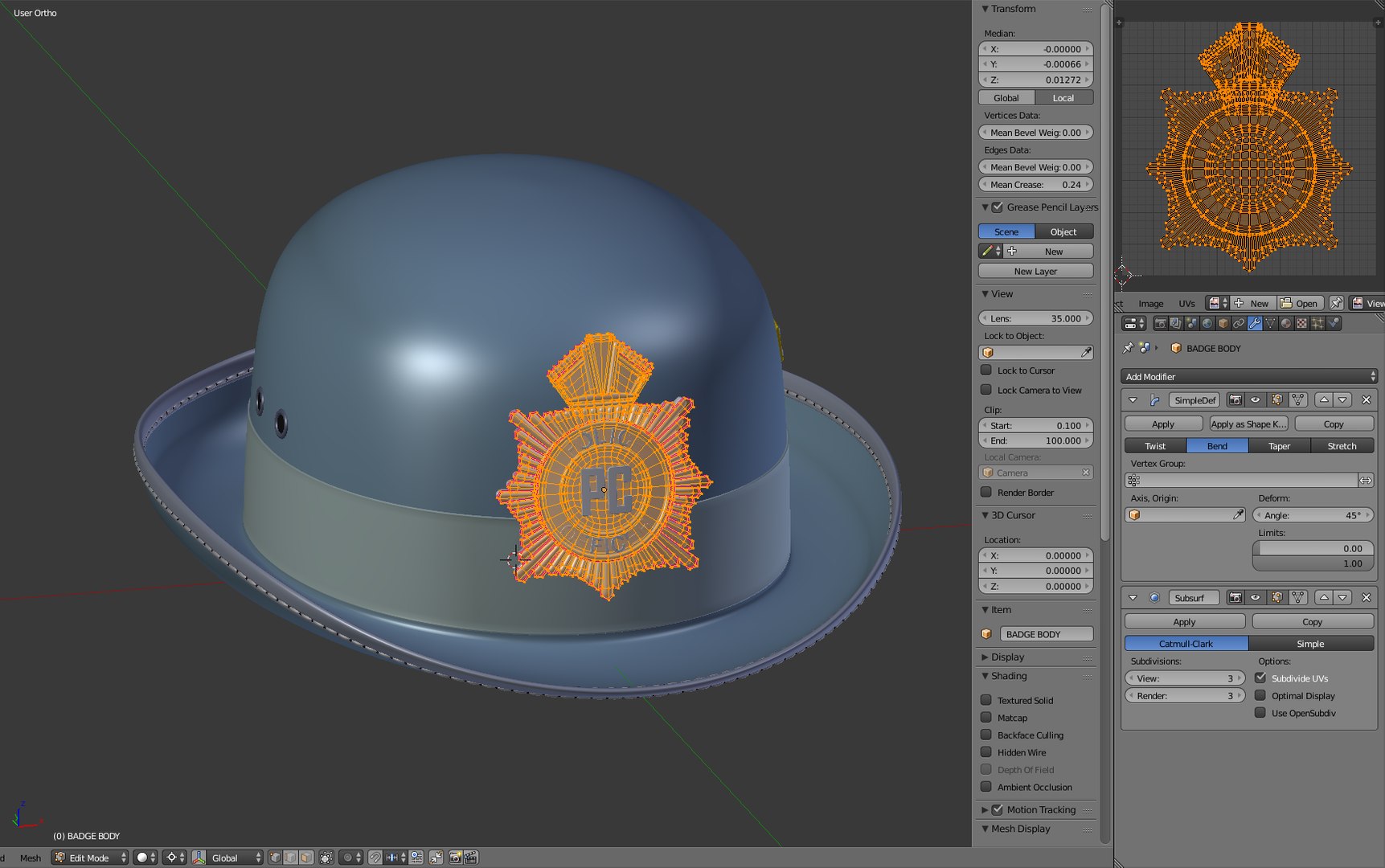 3D Police Woman Hat - TurboSquid 2152642