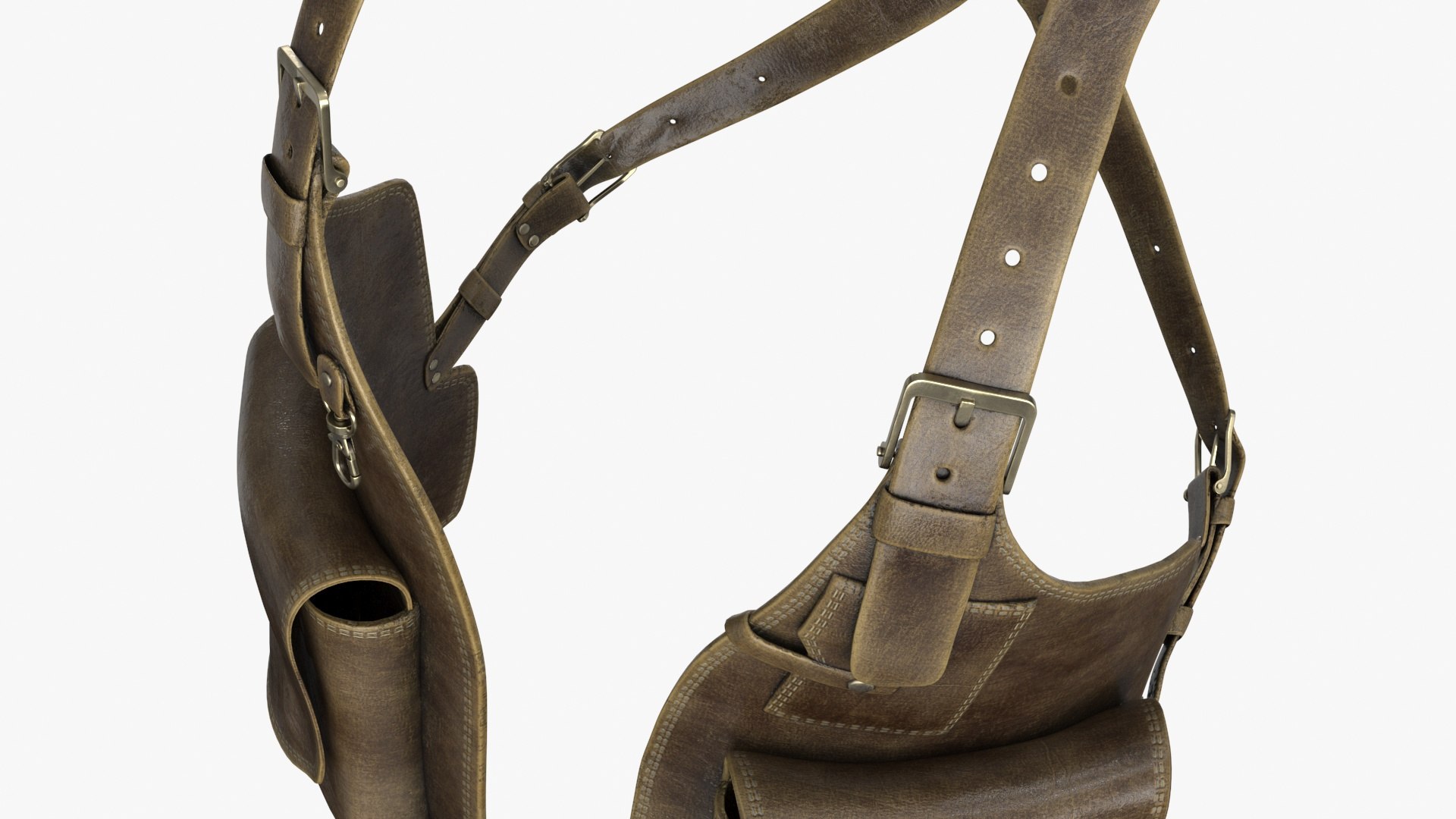 Shoulder Holster With Adjustable Straps 3D - TurboSquid 2305681