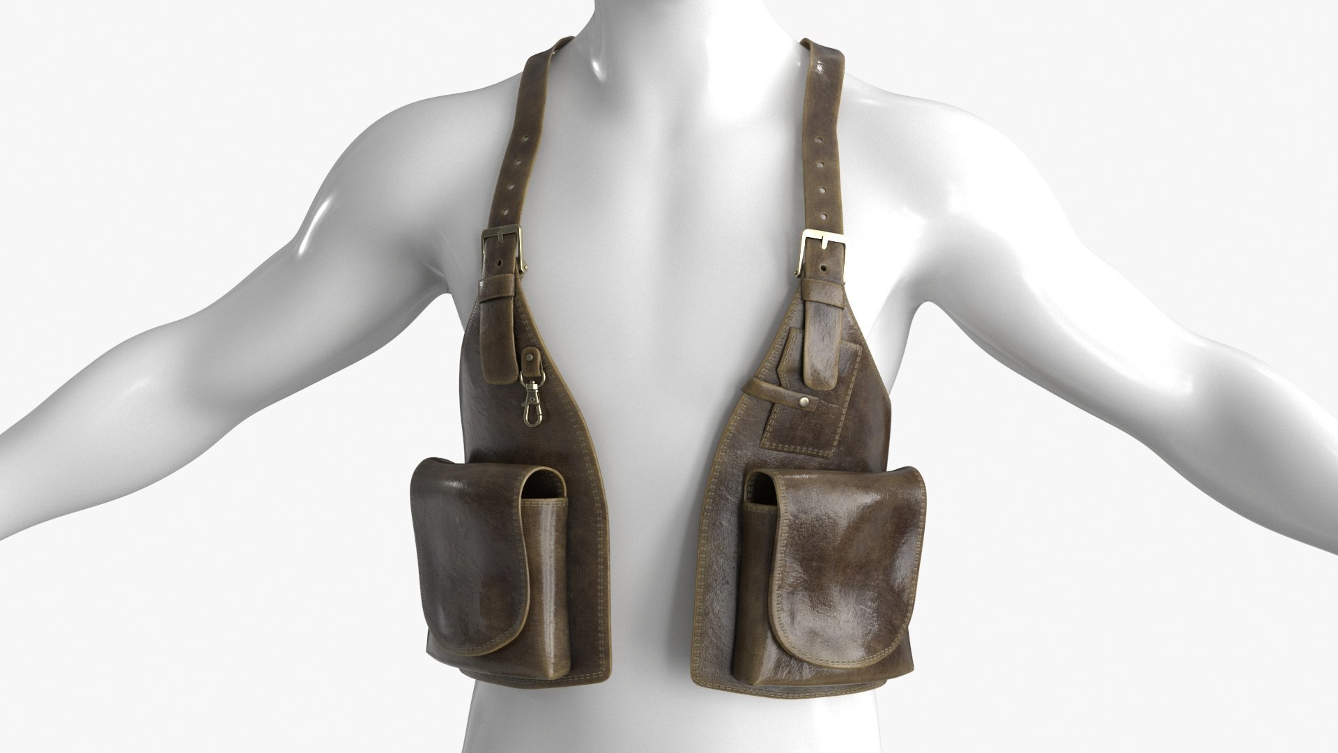 Shoulder Holster With Adjustable Straps 3D - TurboSquid 2305681