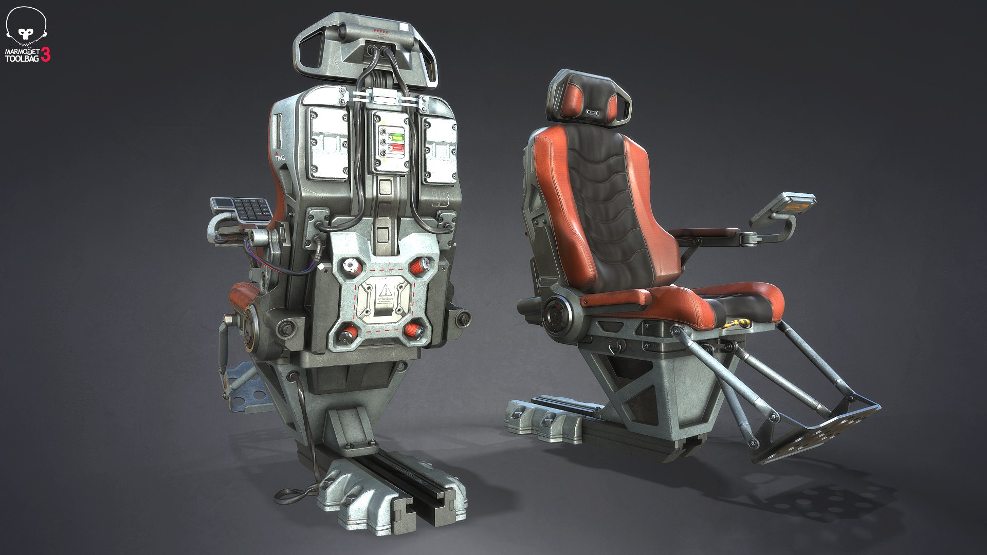 3D pilot seat - TurboSquid 1640362