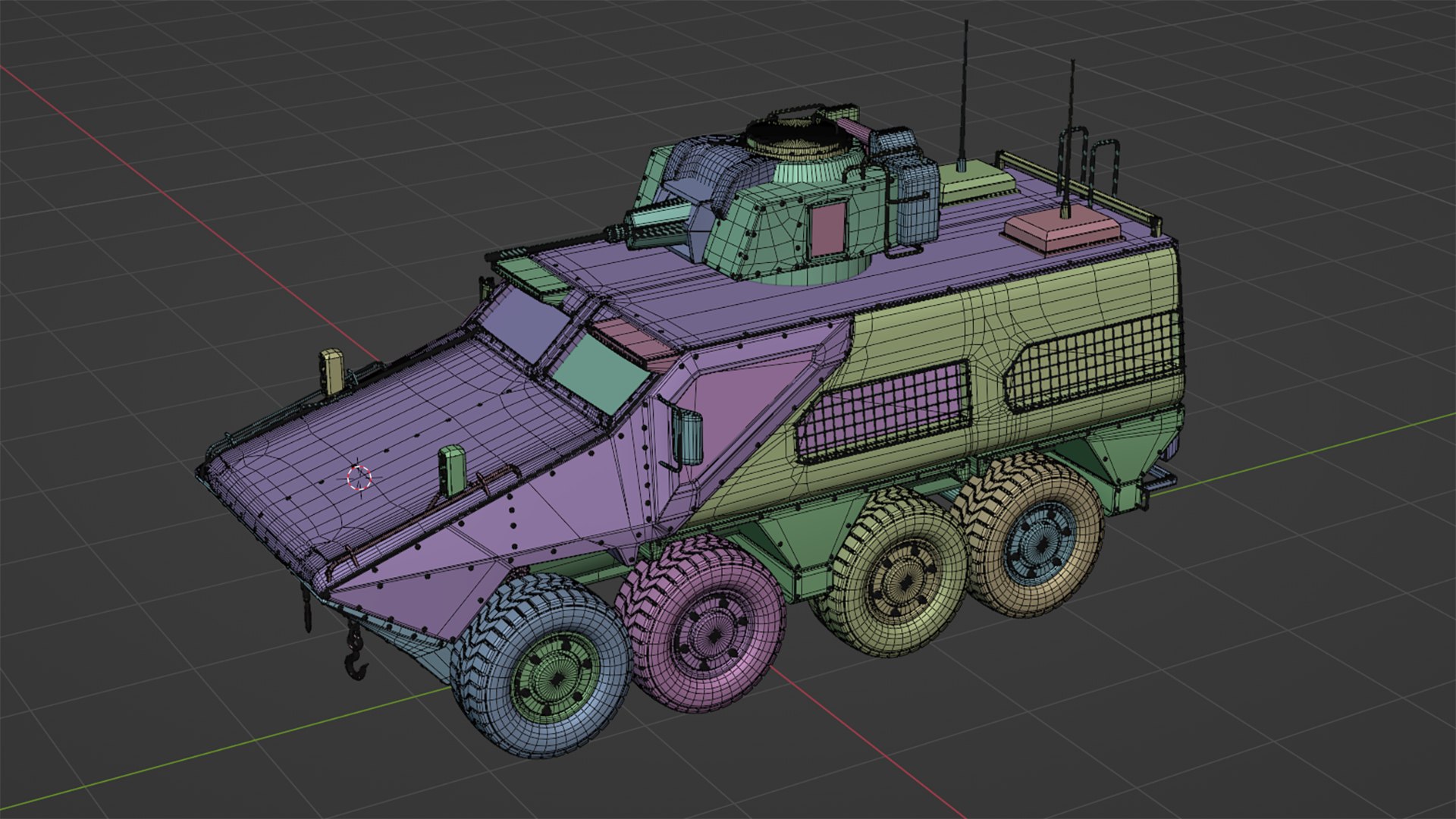 3D Model Woodland Green Armored Personnel Carrier APC Military Vehicle ...