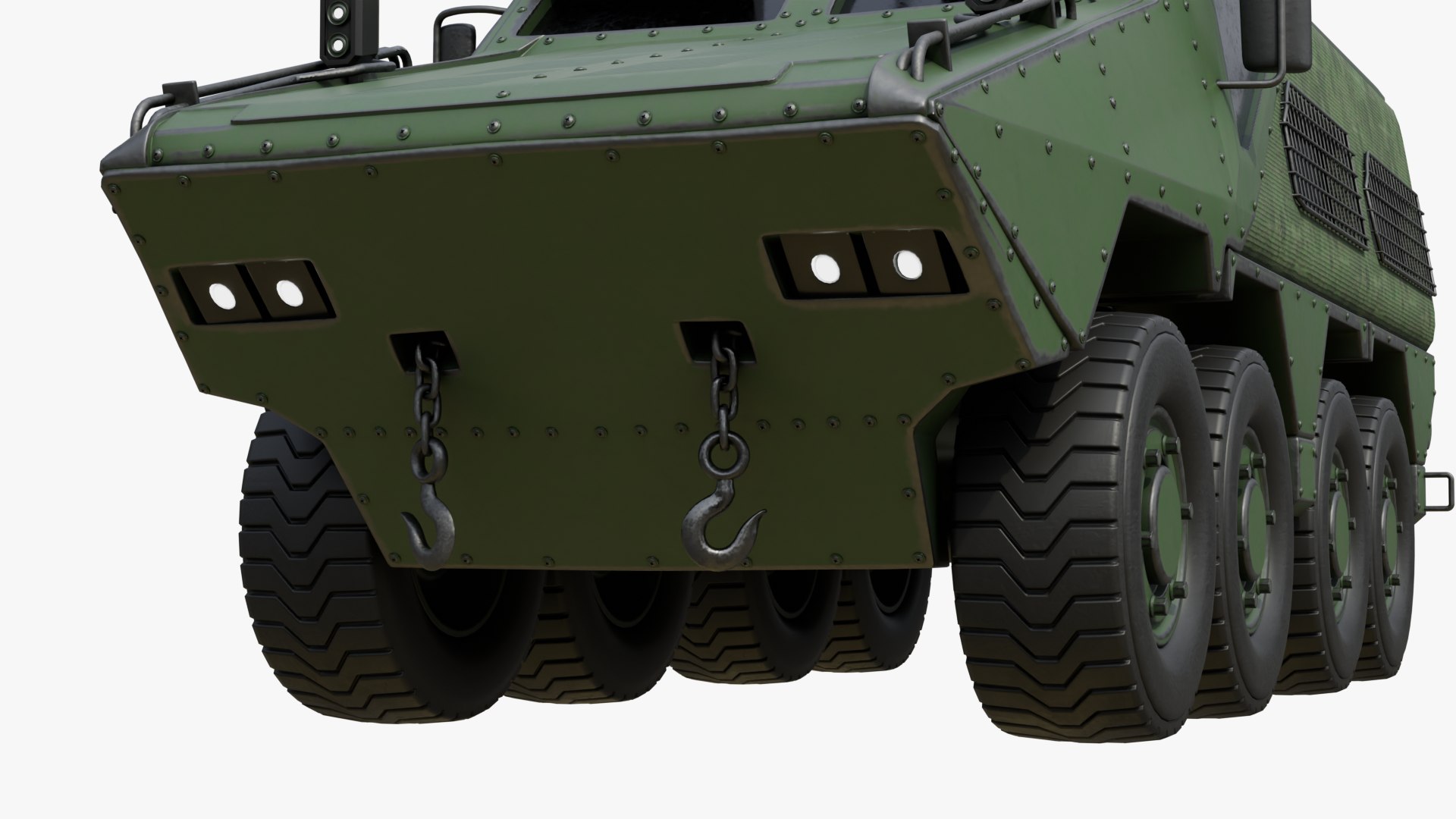 3D Model Woodland Green Armored Personnel Carrier APC Military Vehicle ...