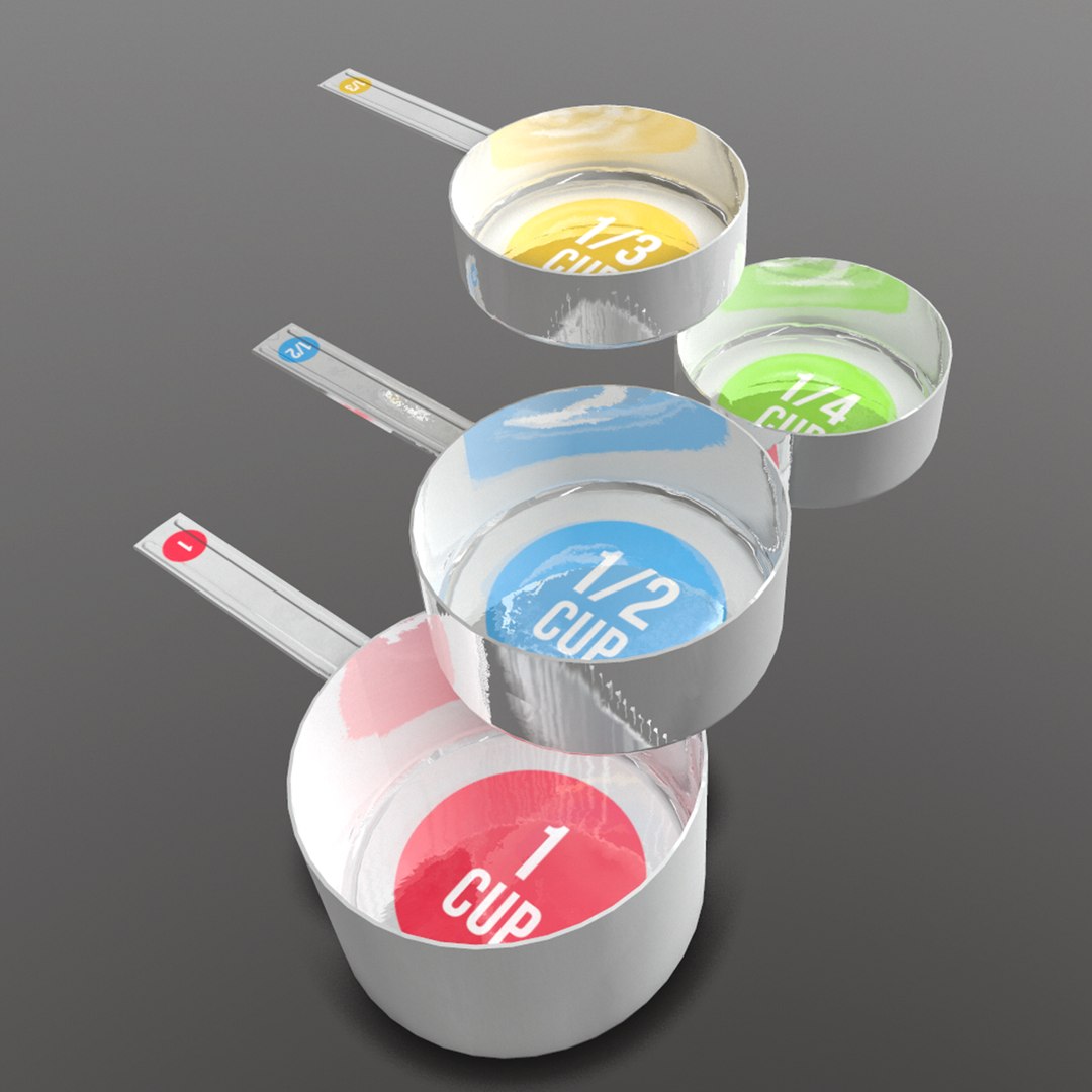 Measuring cups 3D model - TurboSquid 1289678