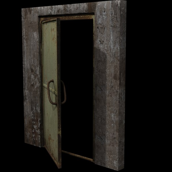 3d model metal door wall