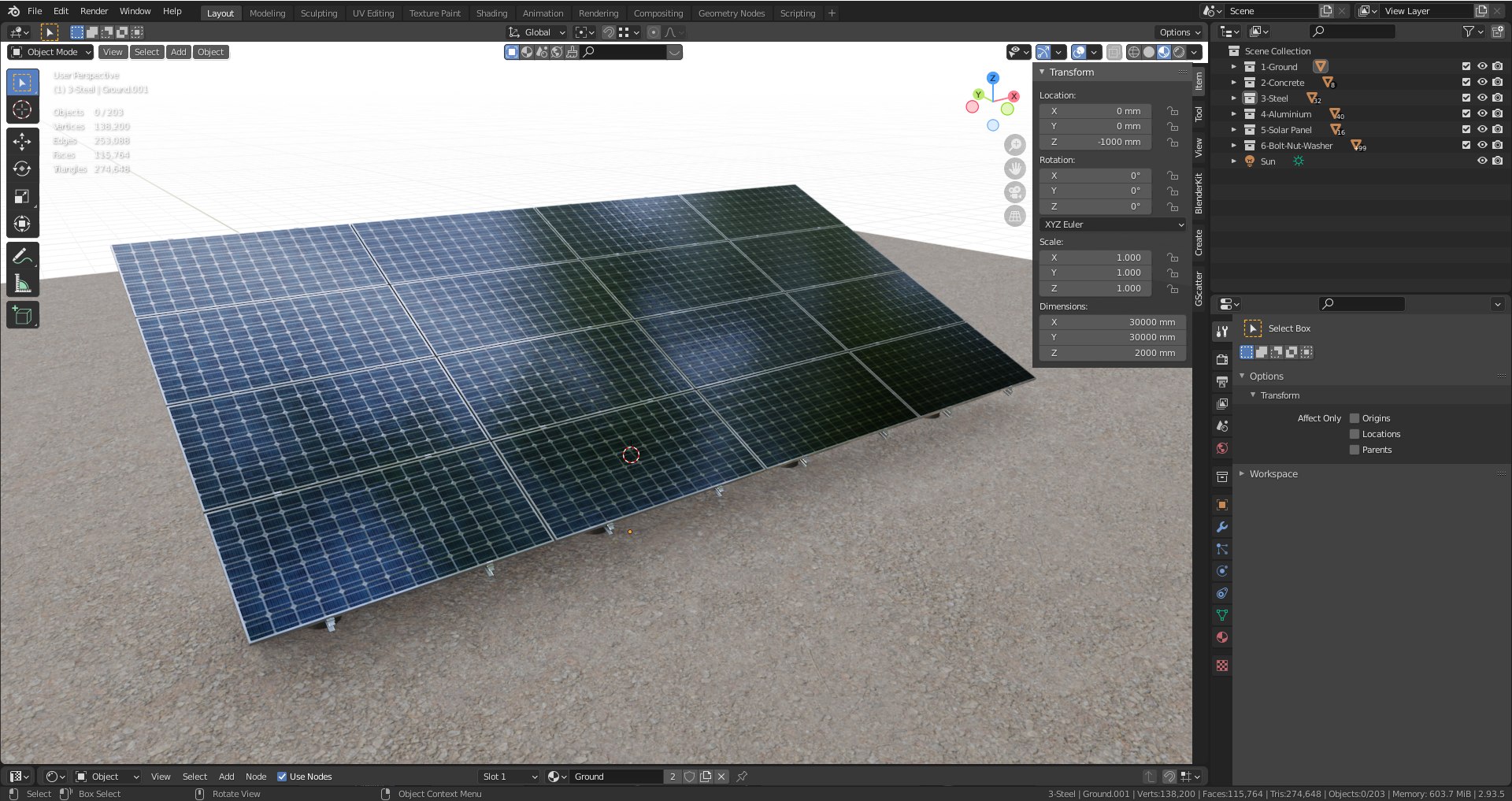 Solar Panel Steel Construction Type 10 3D Model - TurboSquid 2062103