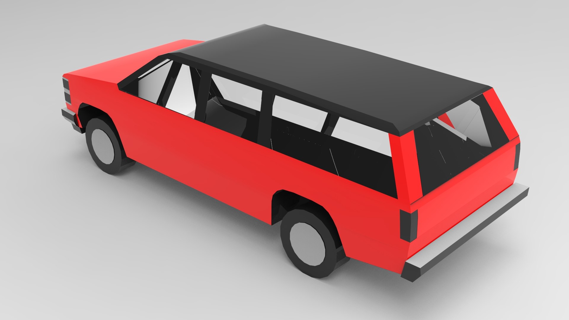 Minivan Low Poly 3D Model - TurboSquid 2173062
