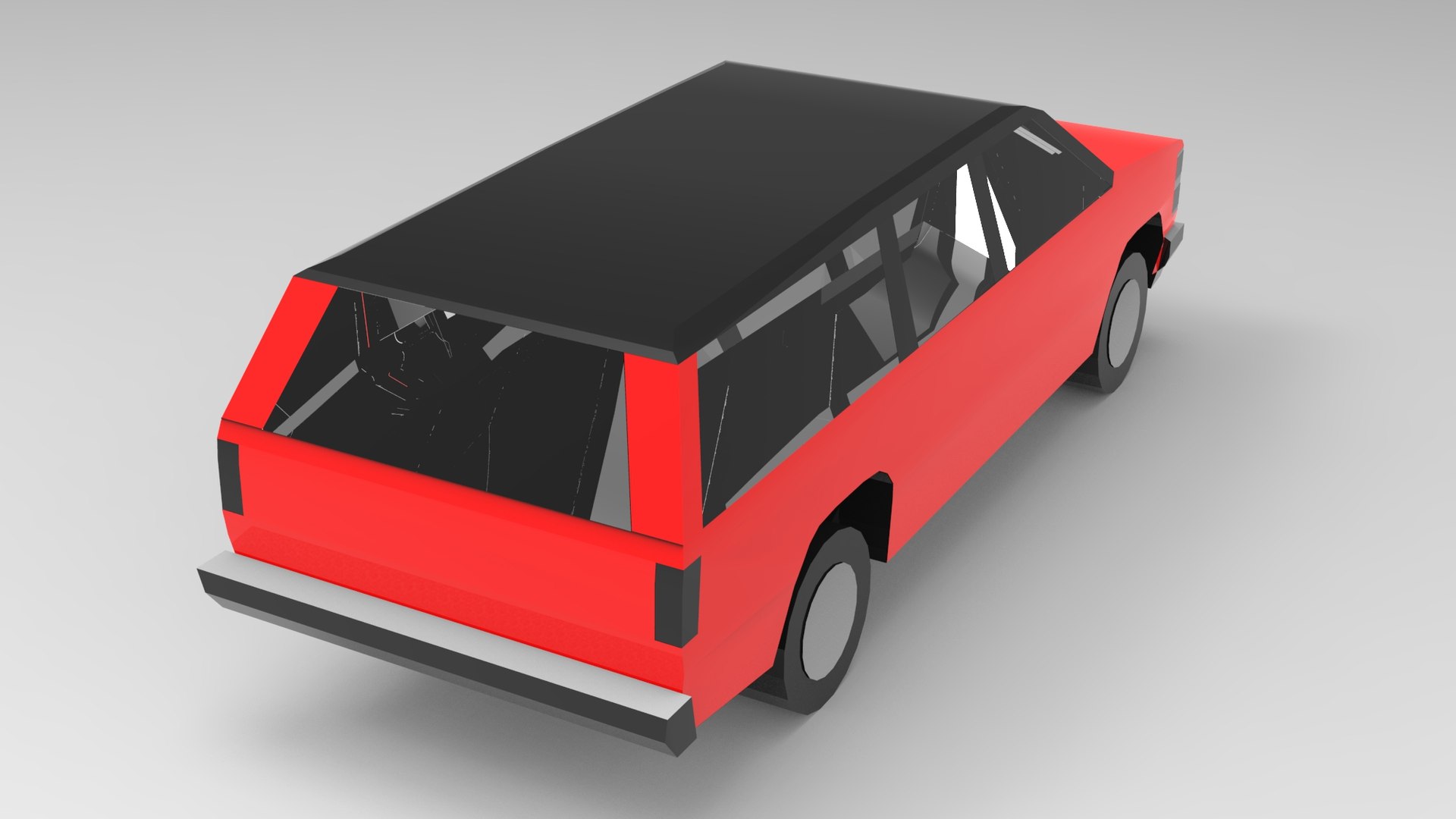 Minivan Low Poly 3D Model - TurboSquid 2173062