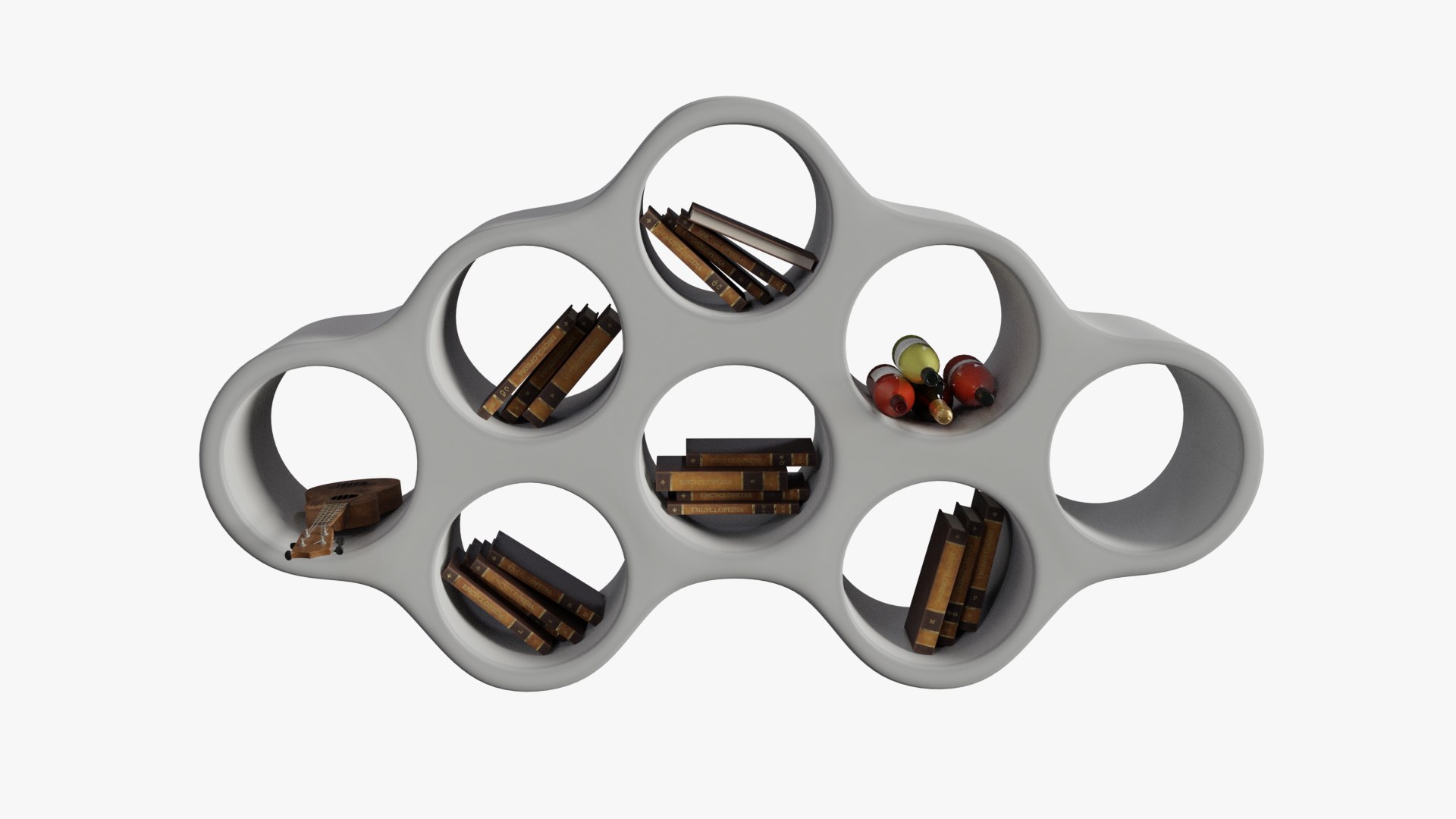 modelo 3d Cloud Bookcase - TurboSquid 2001702