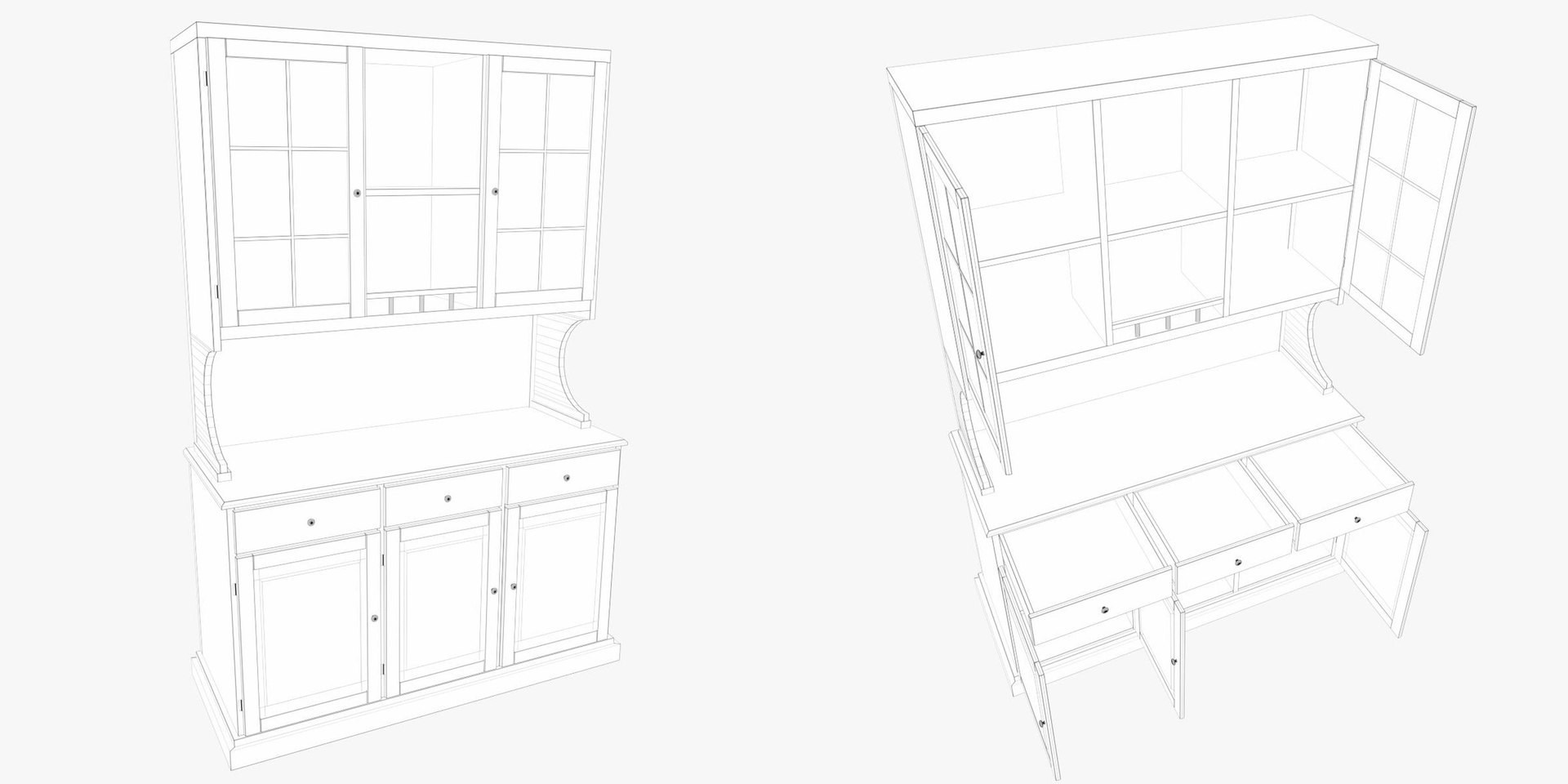 3D Model Kitchen Cupboard 2 - TurboSquid 2056380