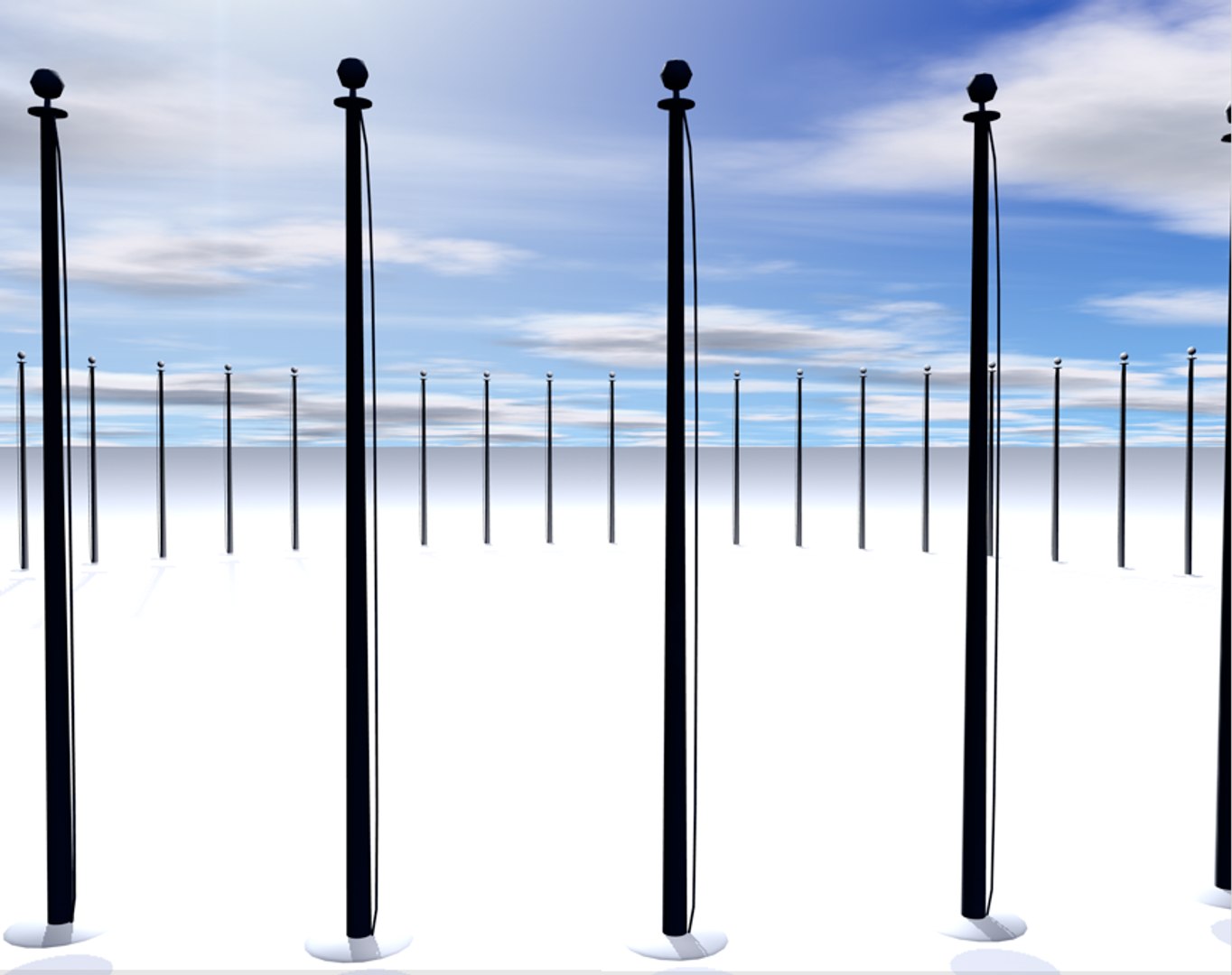 Capitol Flag Poles Obj