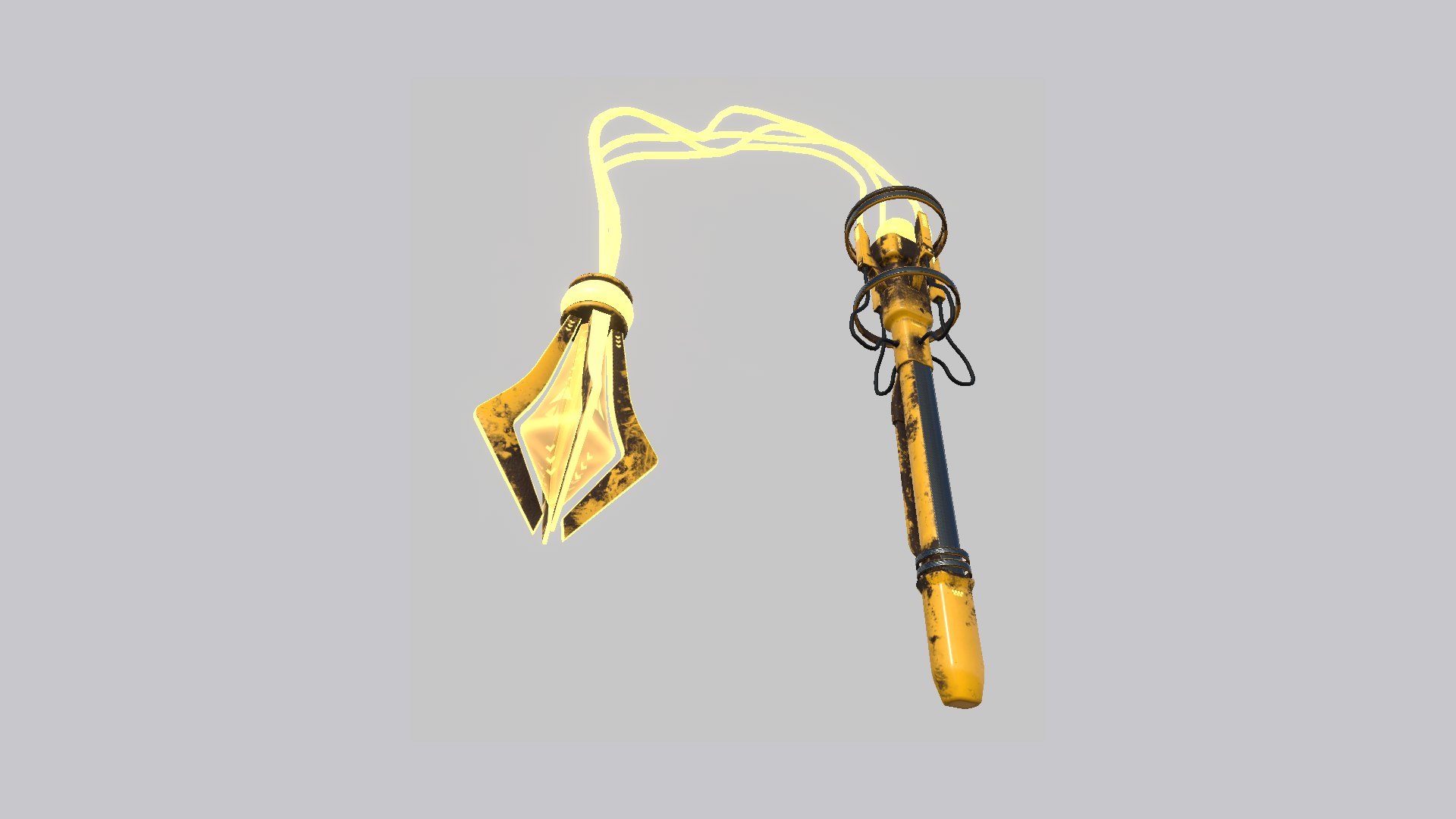 3D SciFi Flail A08 Yellow - Sci Fi Weapon Design model - TurboSquid 1974788