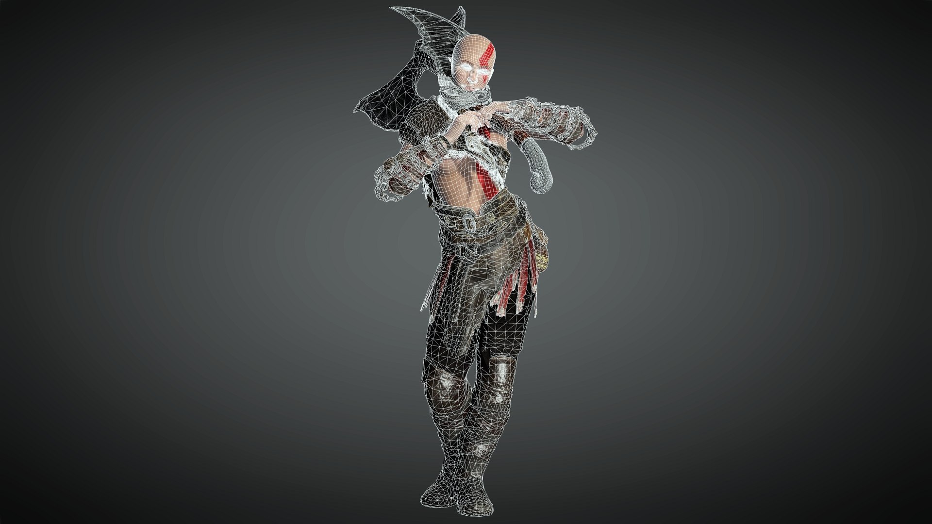 Kratos Female Red 3D Model - TurboSquid 2045156