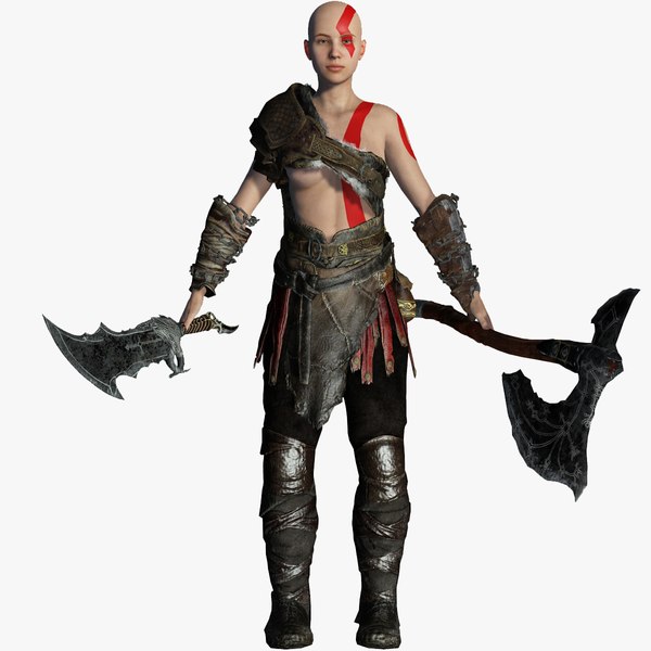 modelo 3d Kratos Mujer Rojo - TurboSquid 2045156