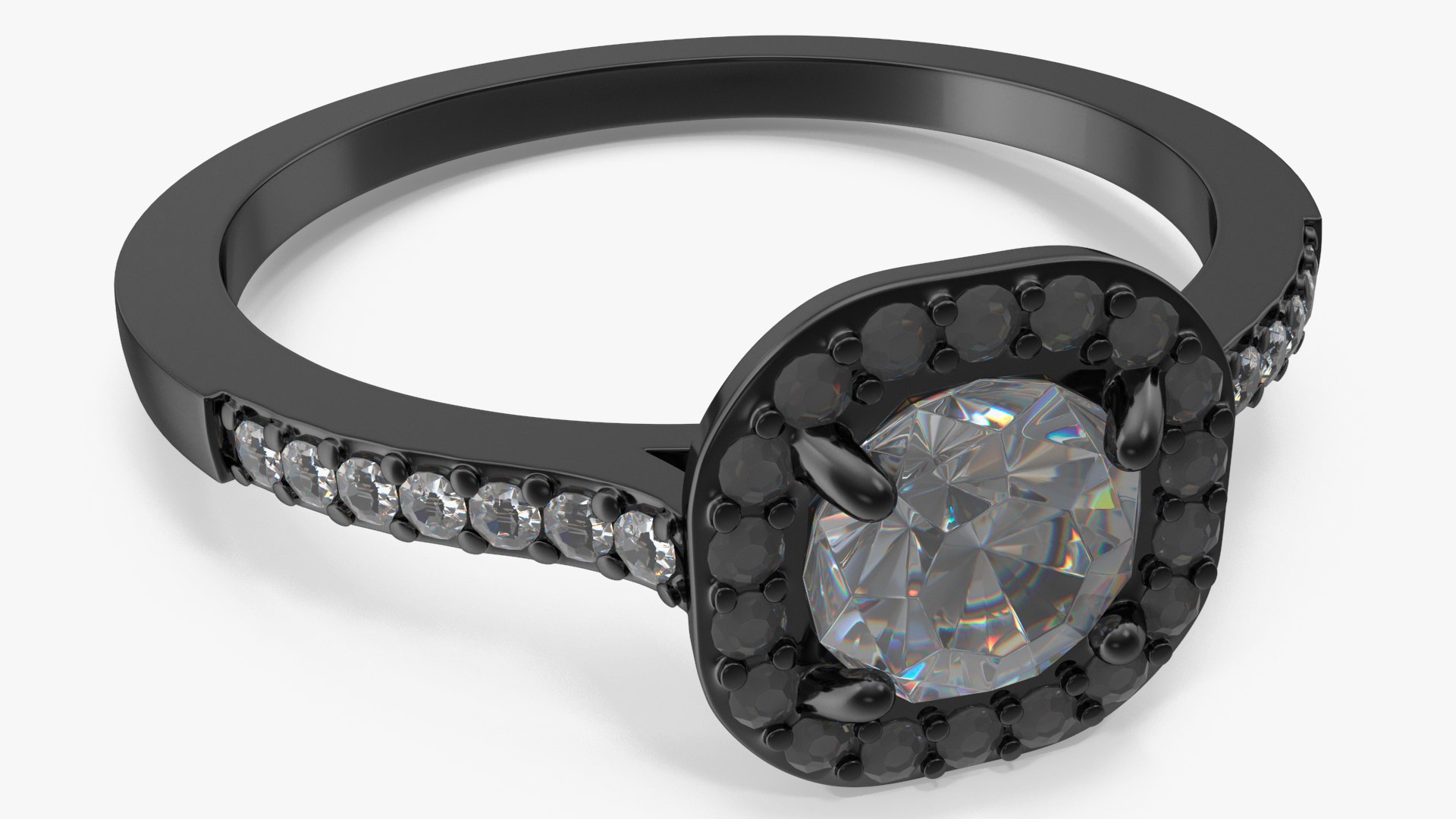 Engagement Rings Black Color 3D Model - TurboSquid 2169484