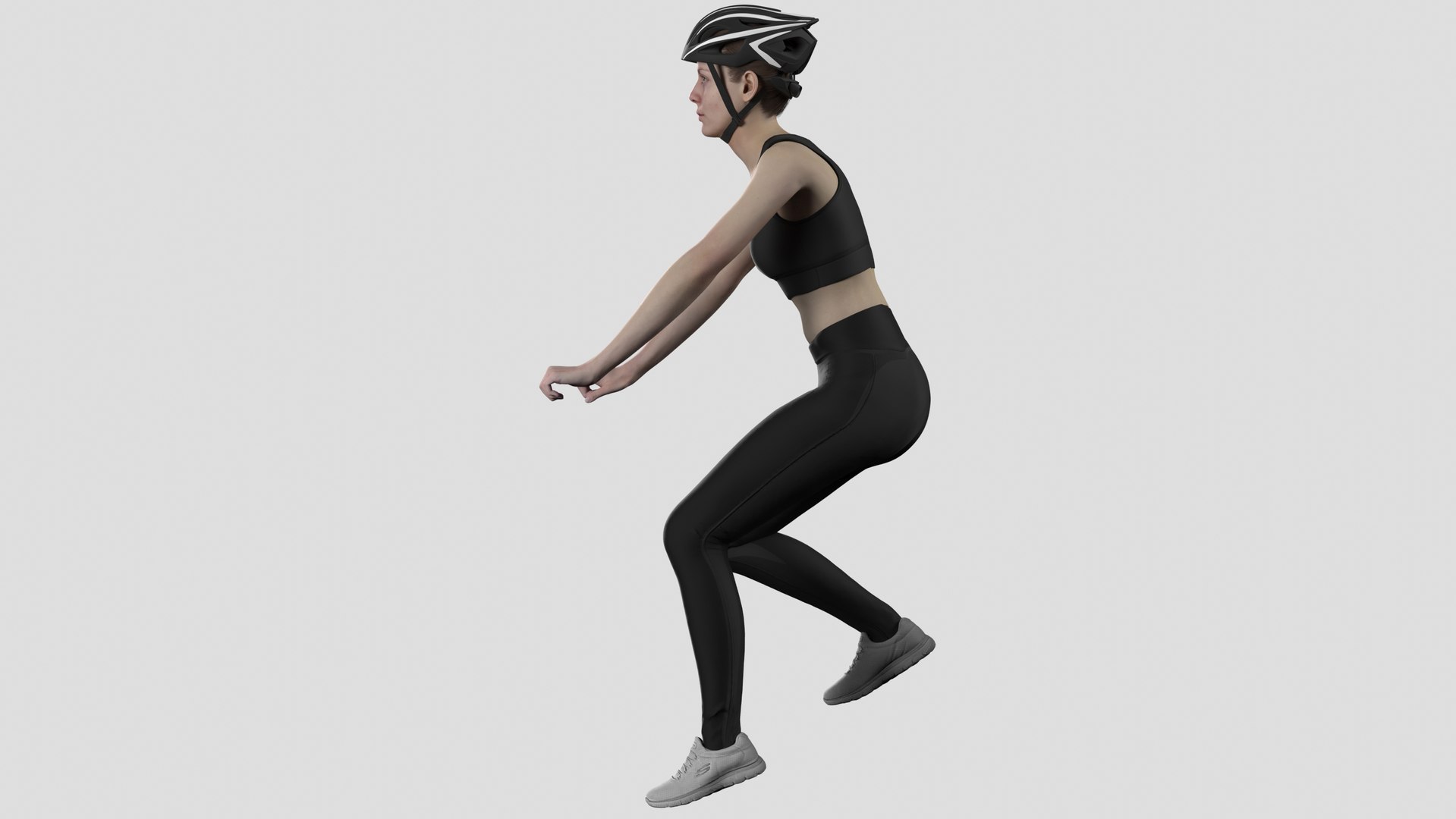 Female Bicycle Rider 3D Model - TurboSquid 2052006