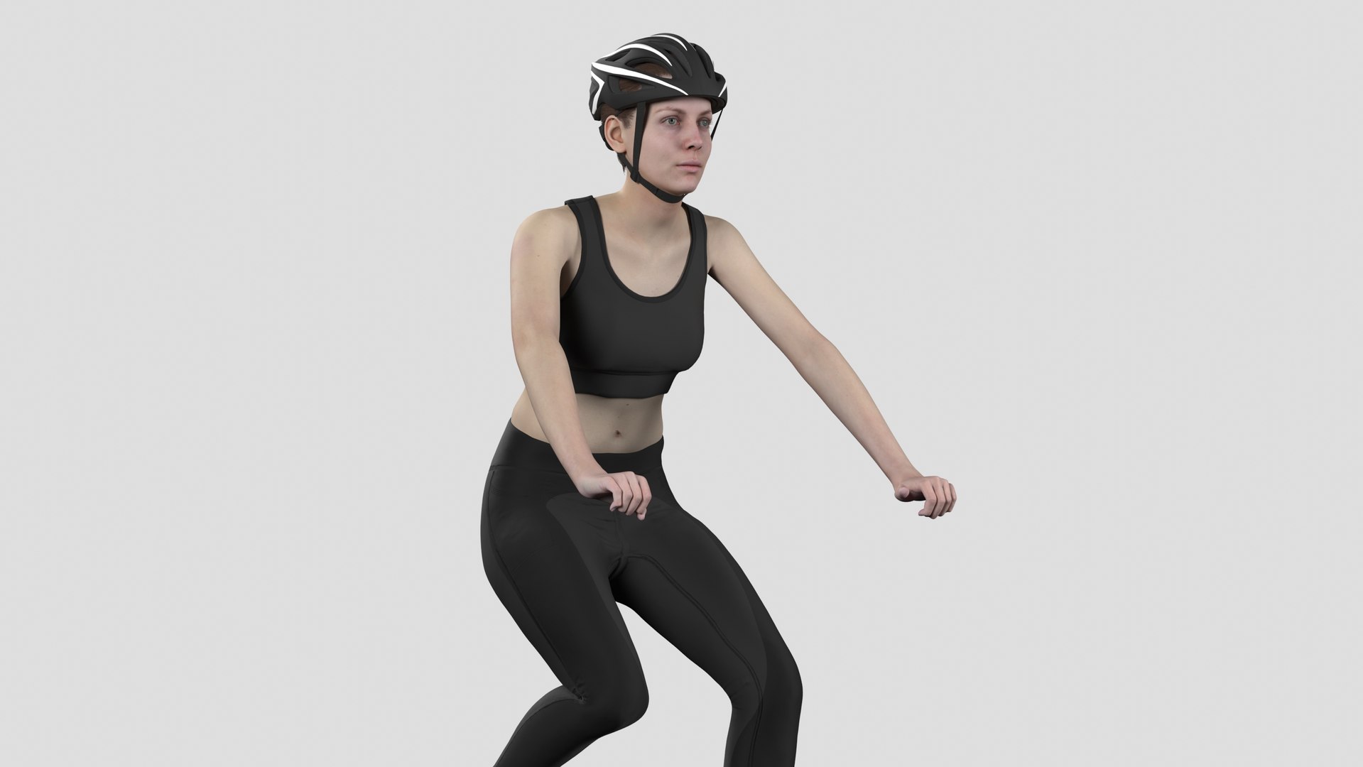 Female Bicycle Rider 3D Model - TurboSquid 2052006