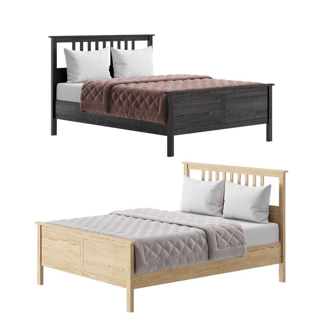 3D HEMNES Bed Model - TurboSquid 2192877