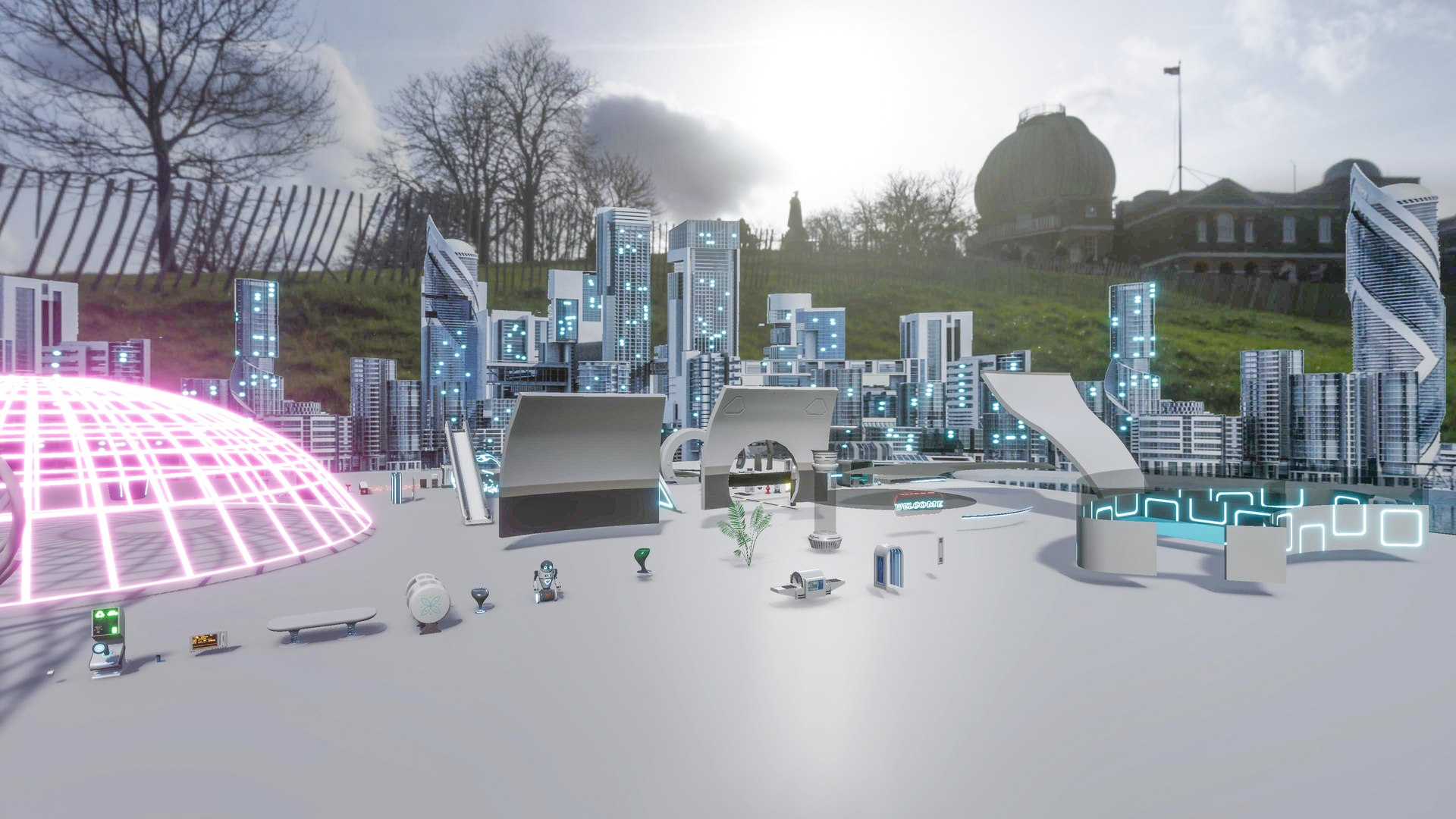 FUTURISTIC SCI-FI TERMINAL BUILDING 3D - TurboSquid 1735426