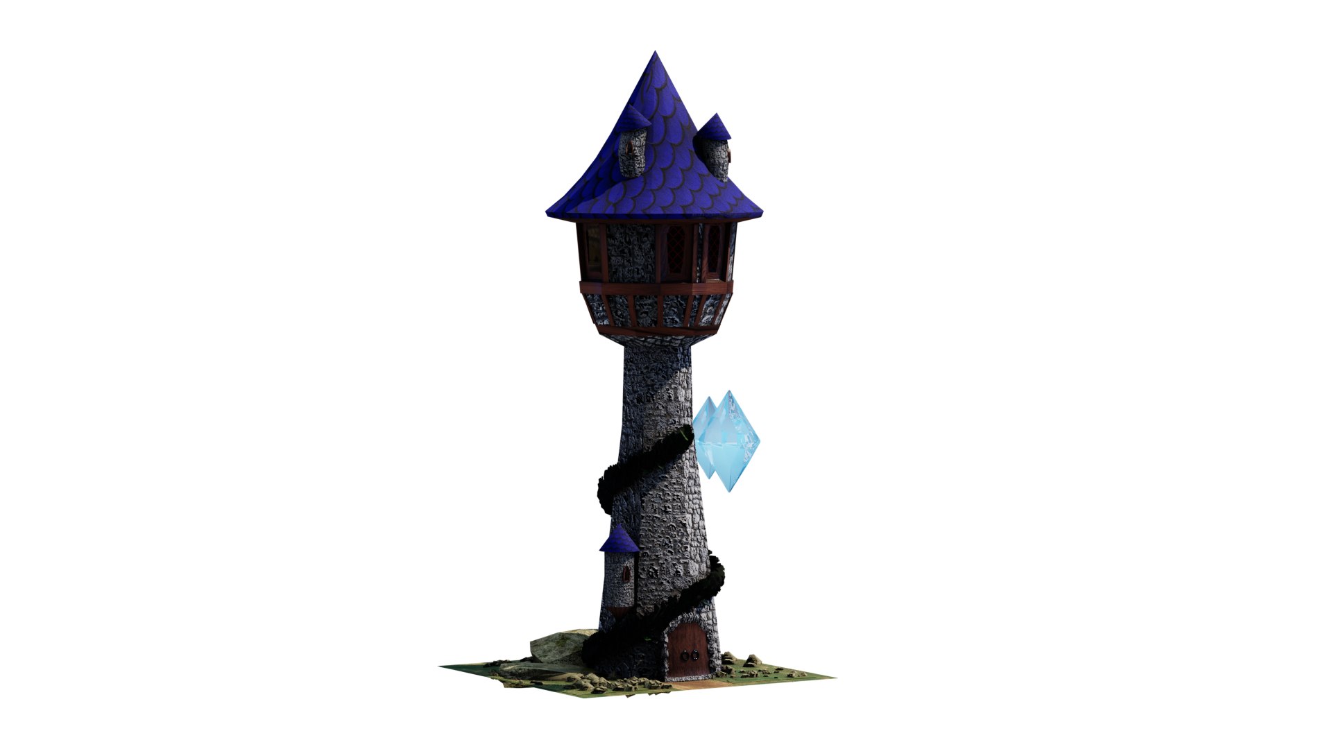 3D Model Mage Tower For Game With 4 Tiers - TurboSquid 1871006