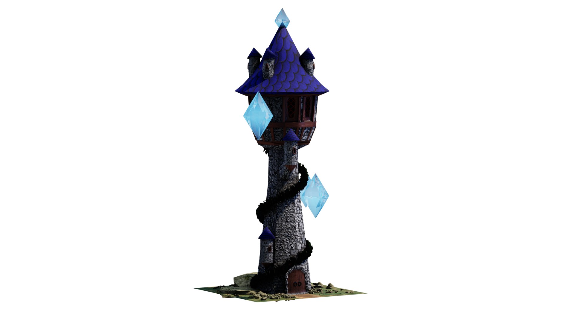 3D Model Mage Tower For Game With 4 Tiers - TurboSquid 1871006