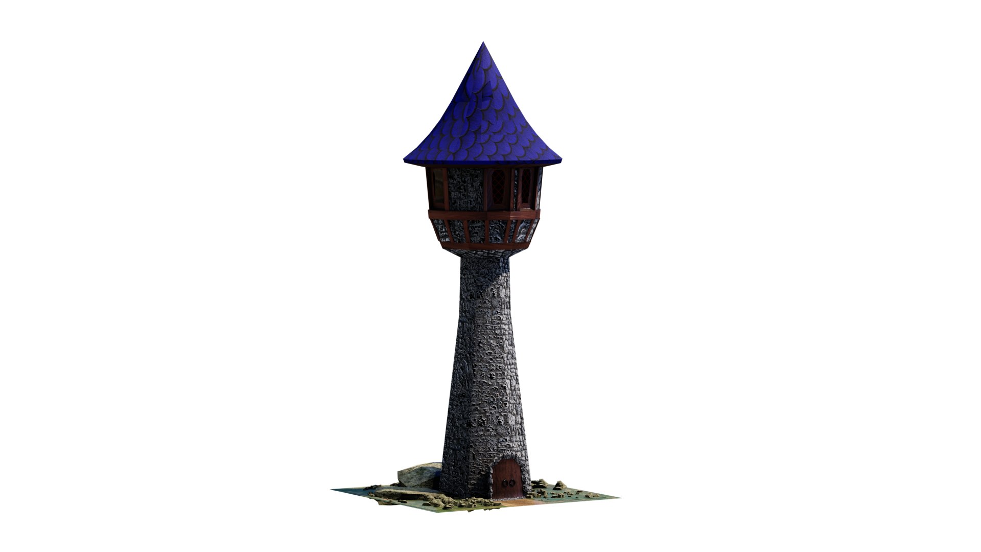 3D Model Mage Tower For Game With 4 Tiers - TurboSquid 1871006