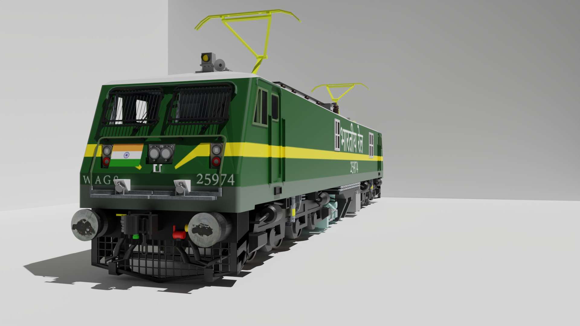 3D Indian Railways Engine WAP 9 and WAP 7 Combo model - TurboSquid 2079376