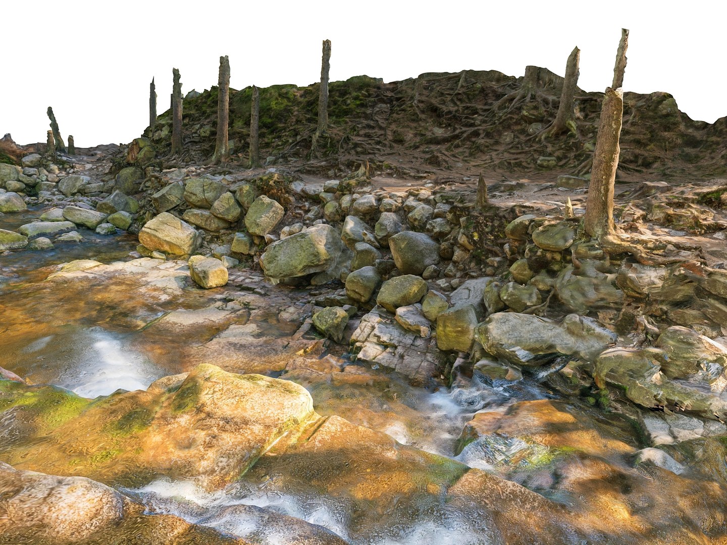 Forest Waterfall 16k 3D - TurboSquid 1151464