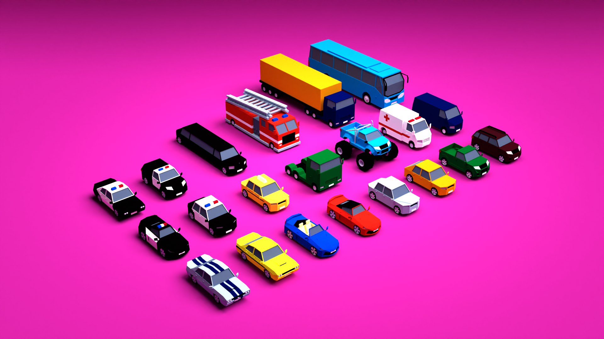 Free Free Low Poly Vehicles Pack 3D Model - TurboSquid 1926290