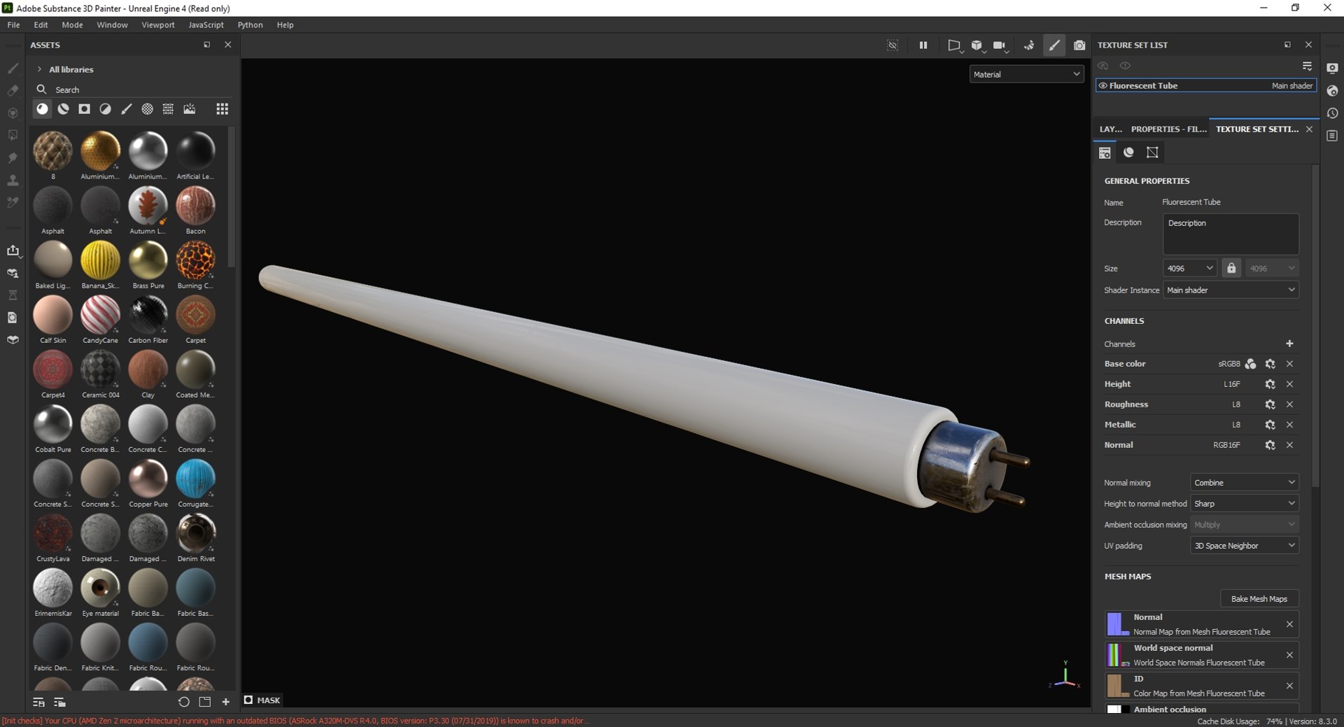 Fluorescent Tube 3D Model - TurboSquid 2106825