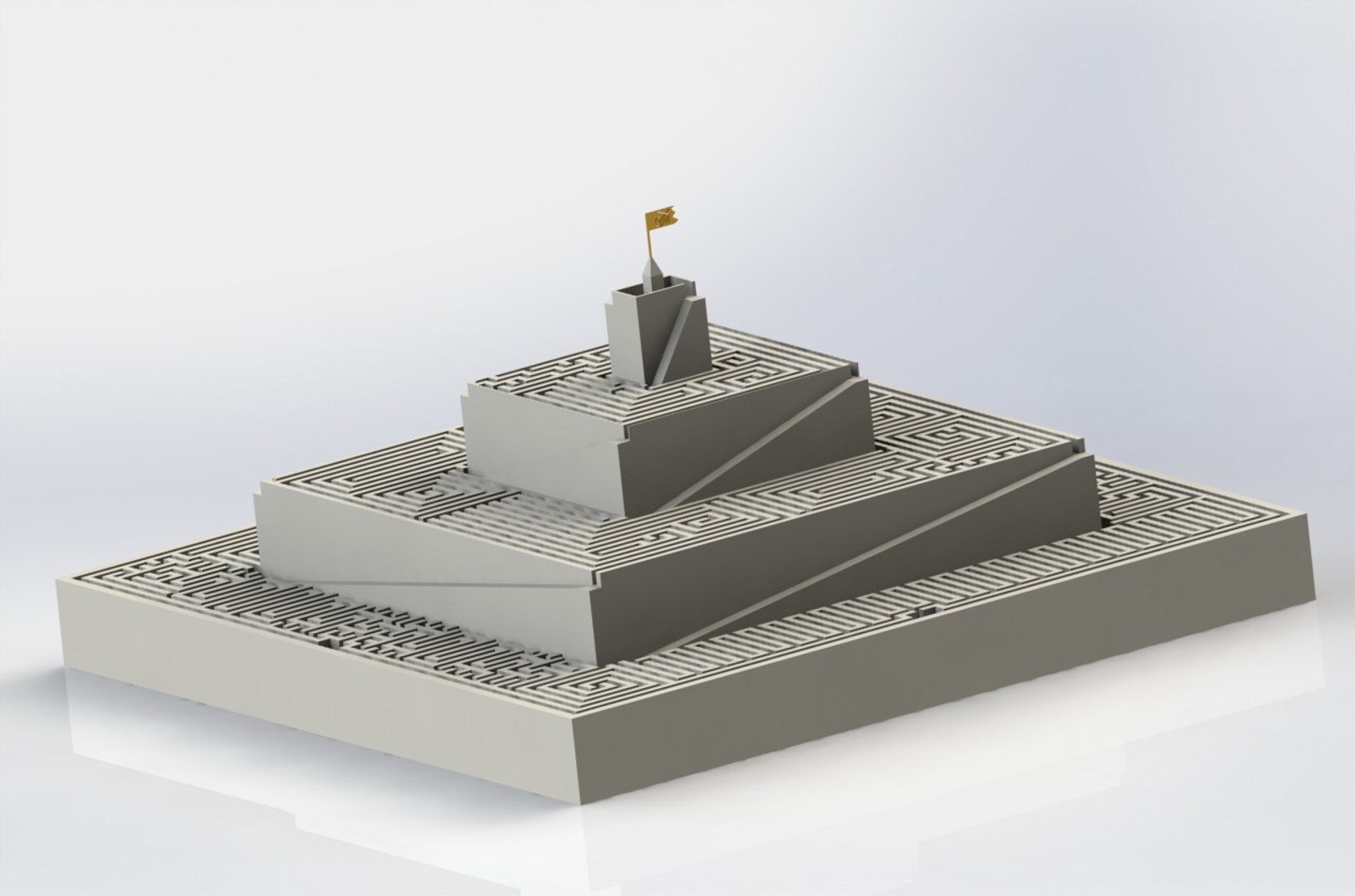 3dsmax pyramid labyrinth