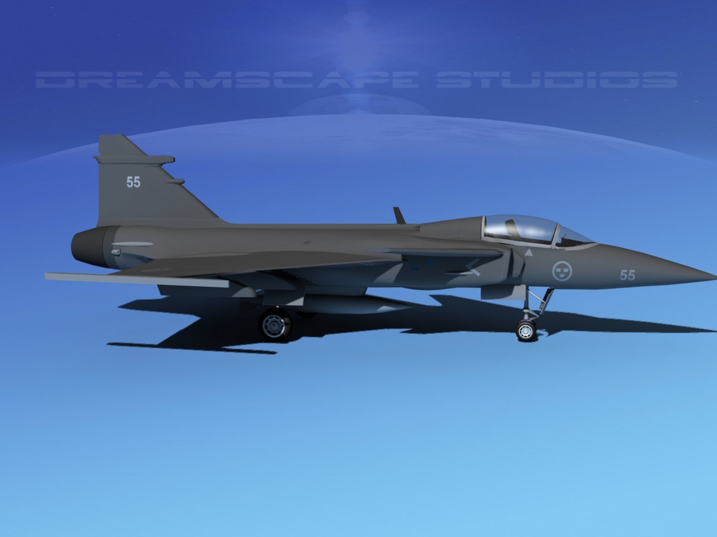 cockpit saab jas 39 3d 3ds