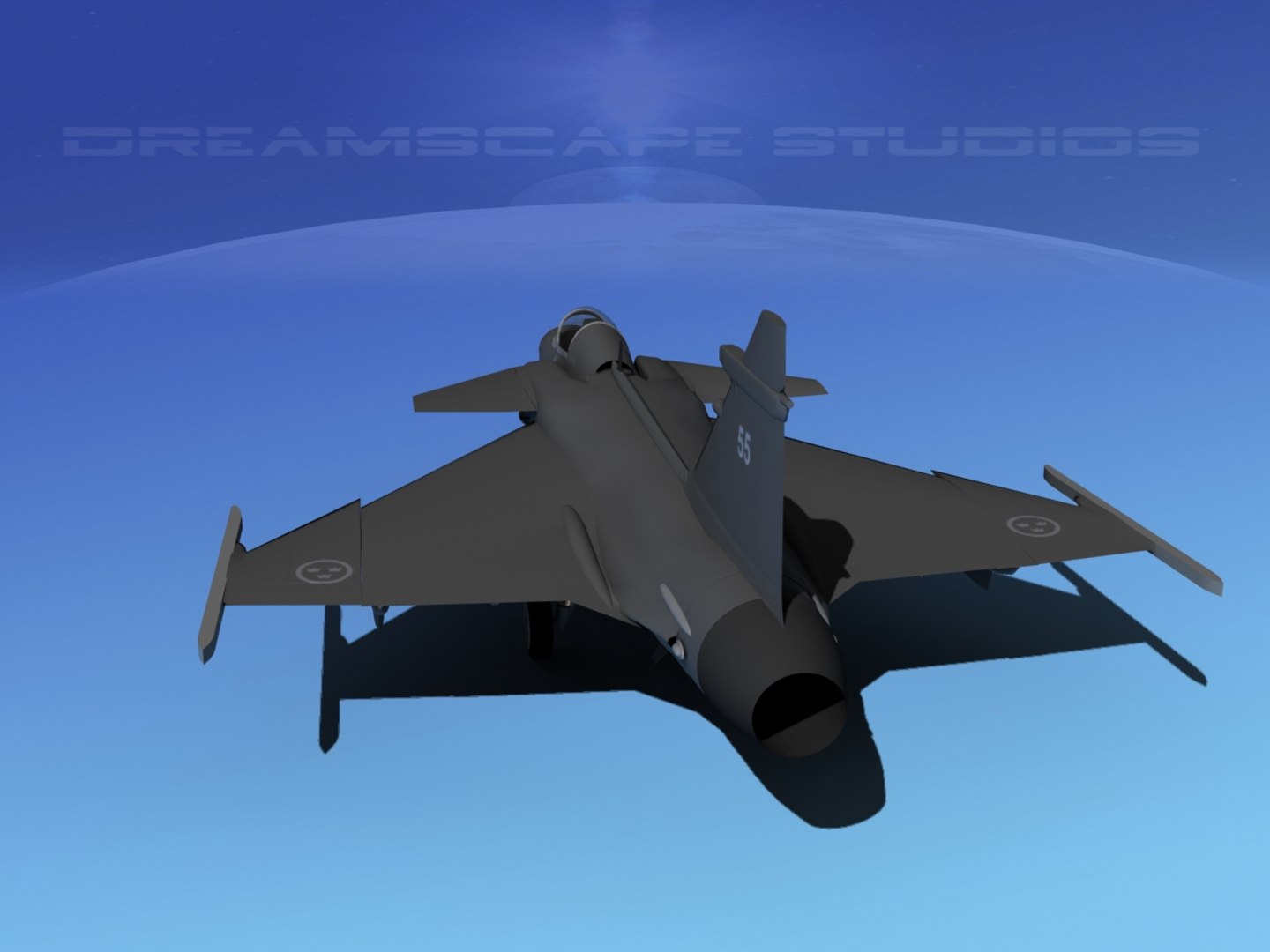 cockpit saab jas 39 3d 3ds