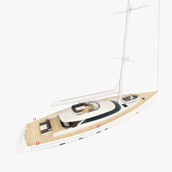 laser sailing boat 3d model
