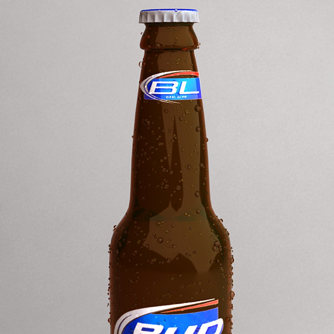 3d Bud Light Beer Bottle