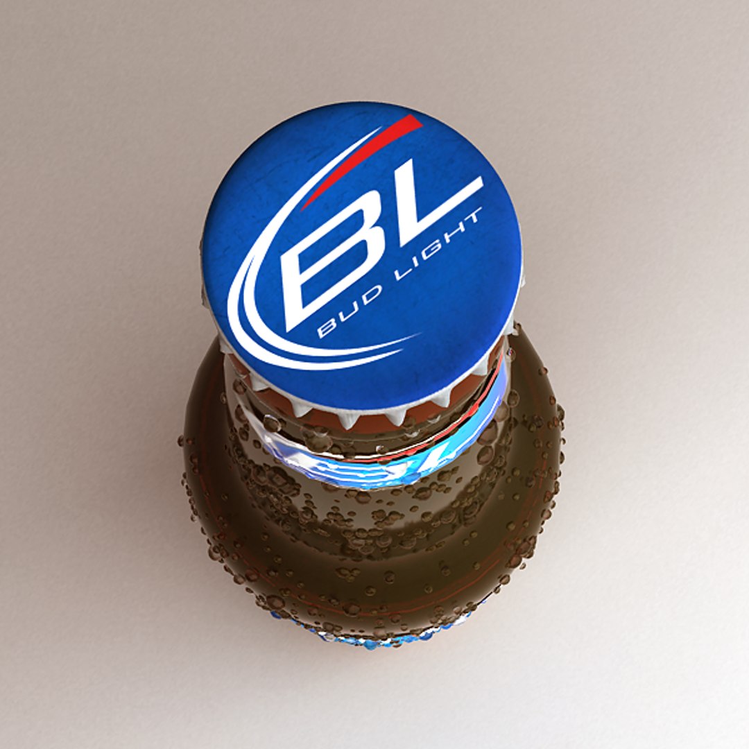 3d Bud Light Beer Bottle