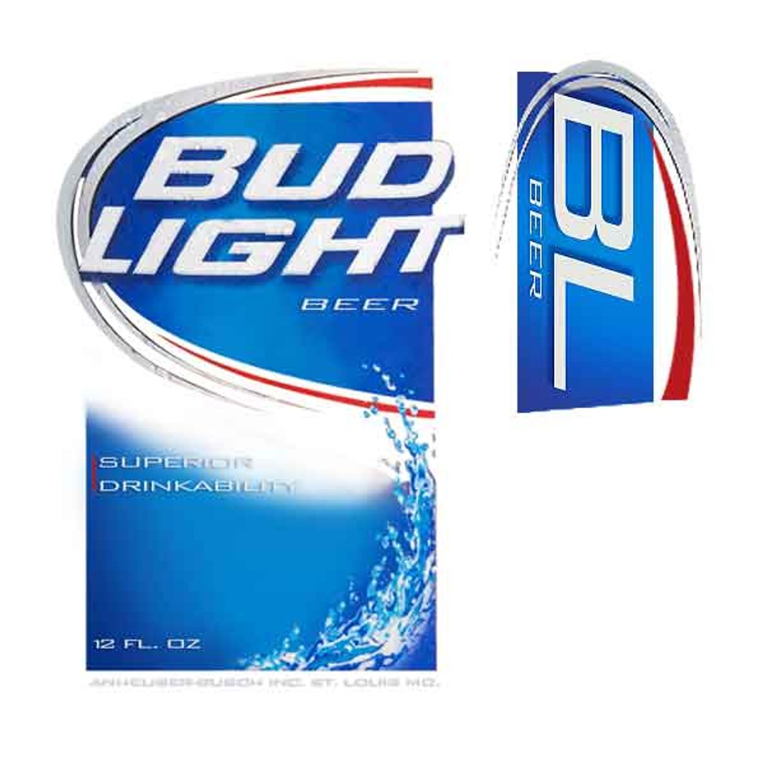3d Bud Light Beer Bottle