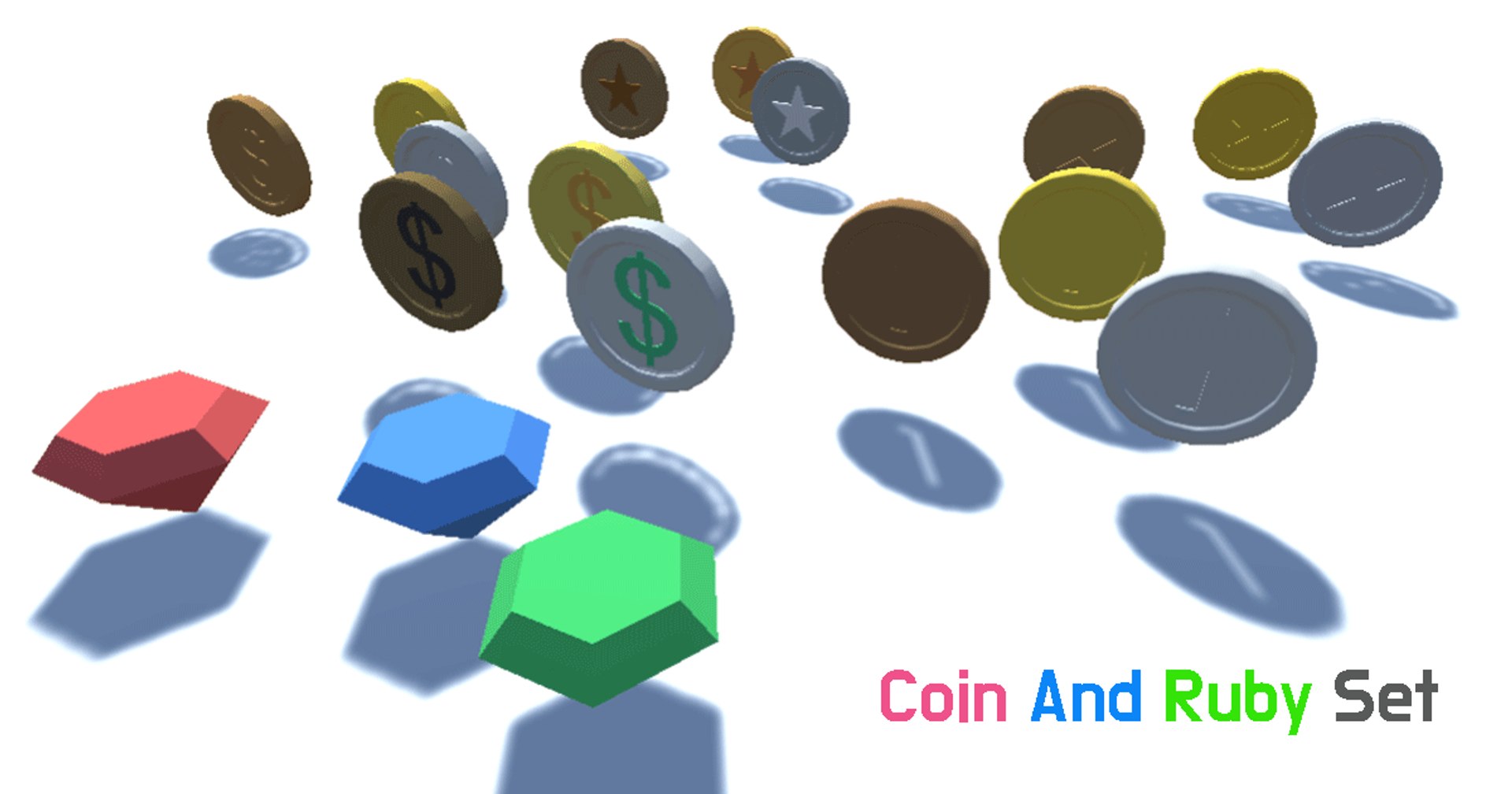 3D Coin Ruby Package Model - TurboSquid 1427747