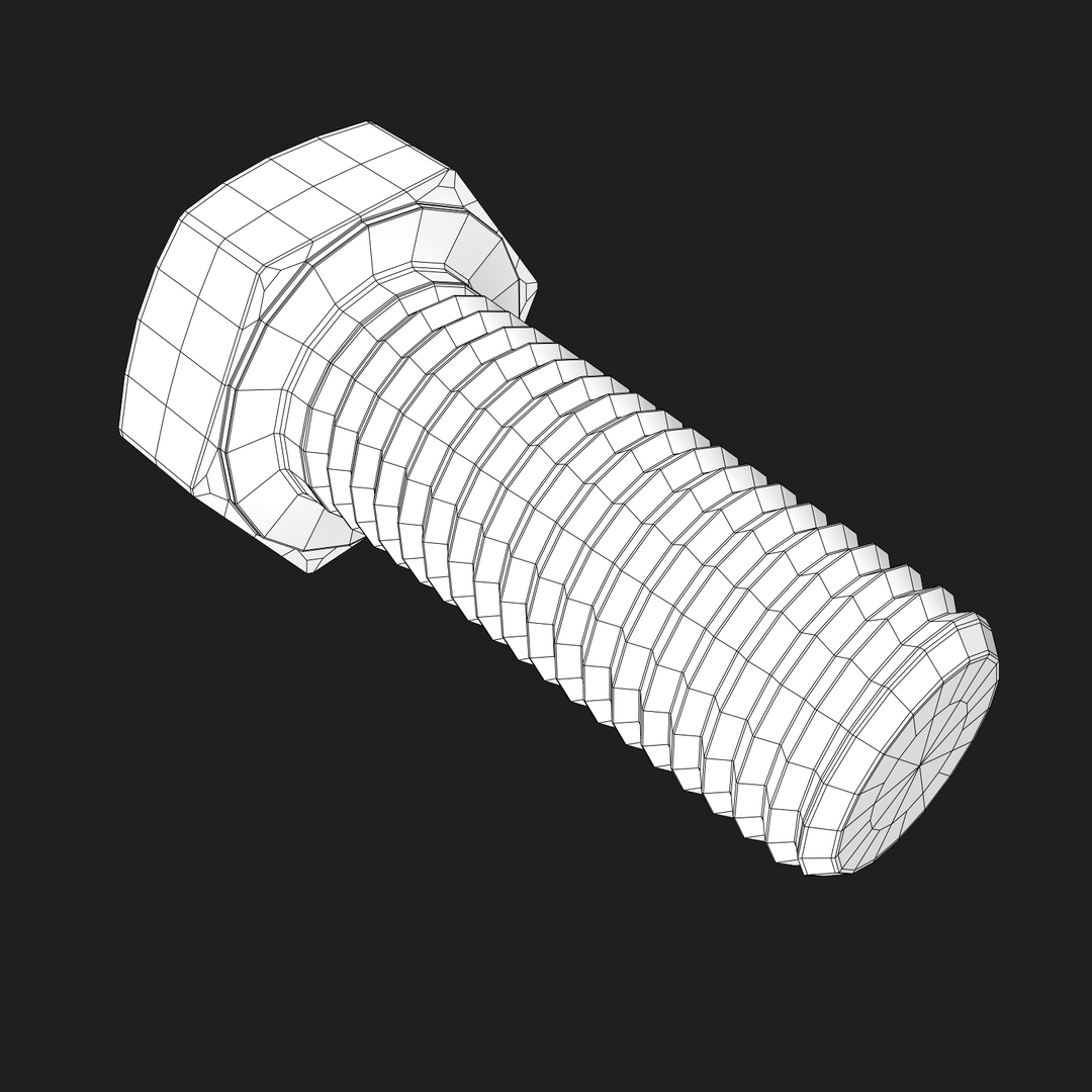 Hex Bolt 3d Model