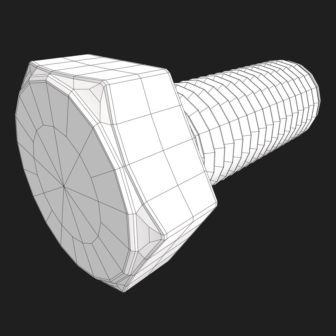 Hex Bolt 3d Model