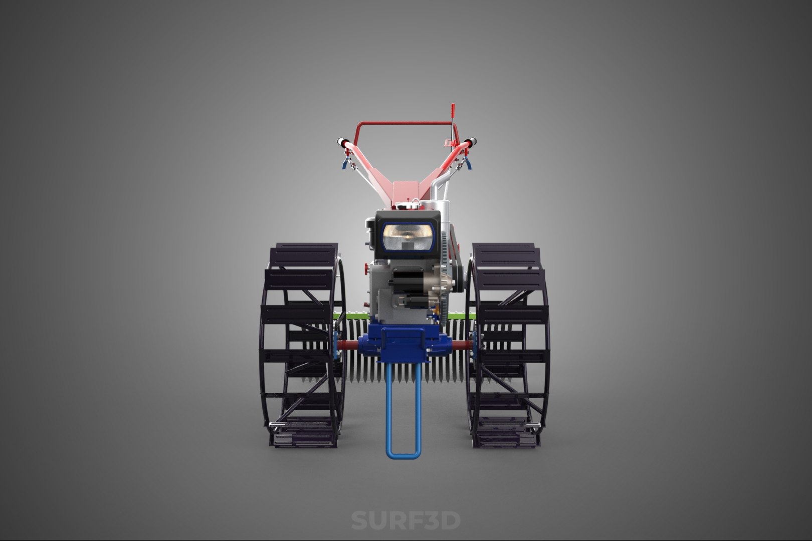 3D KIT RAKER LANDSCAPE RAKE HARROW LEVELING ATTACHMENT HAND TRACTOR ...